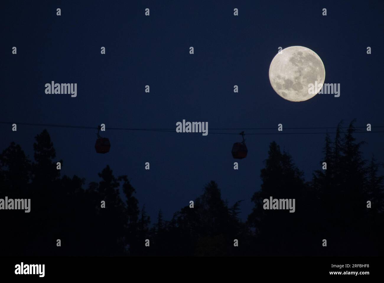 Santiago, Metropolitana, Chile. 2nd Aug, 2023. The full moon known as ...
