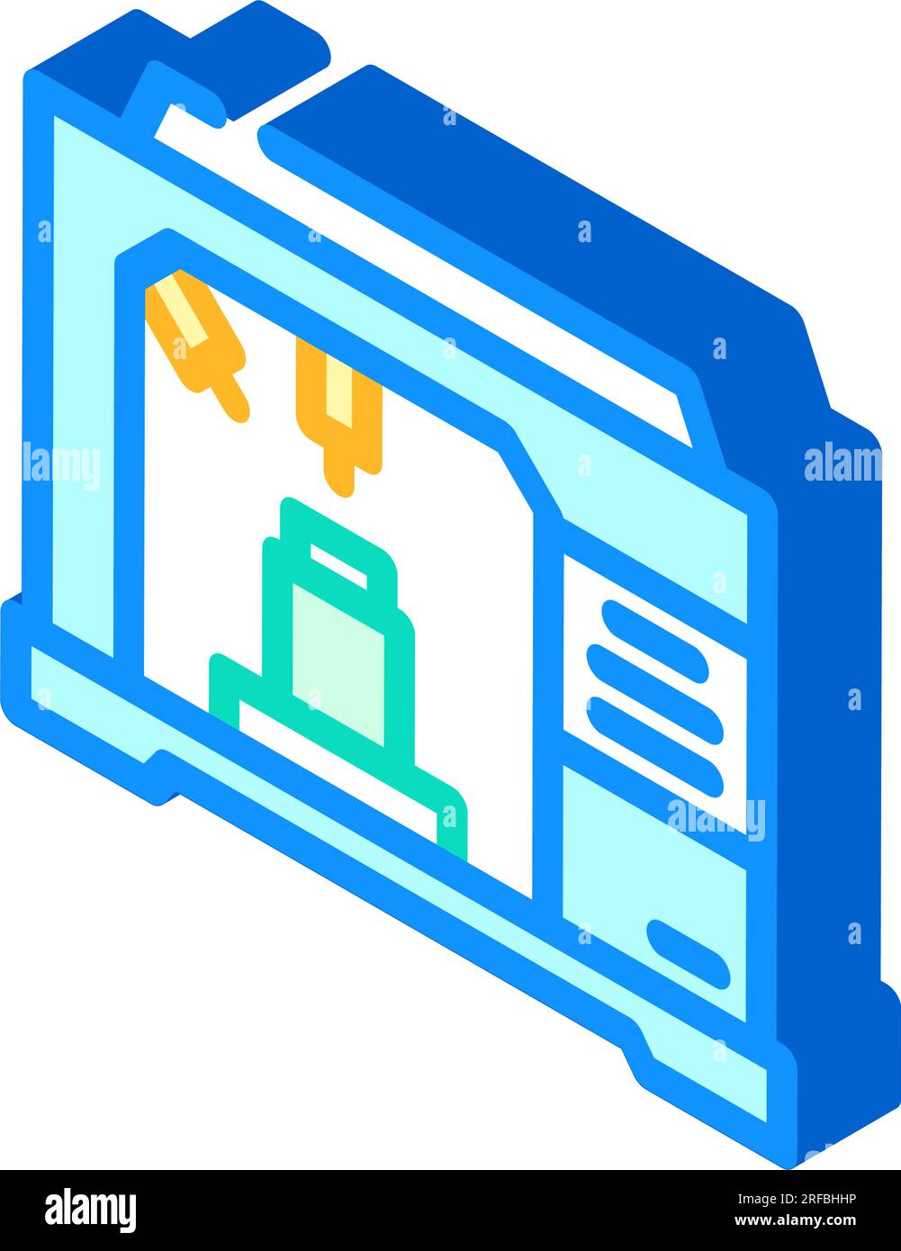 machining center manufacturing engineer isometric icon vector ...