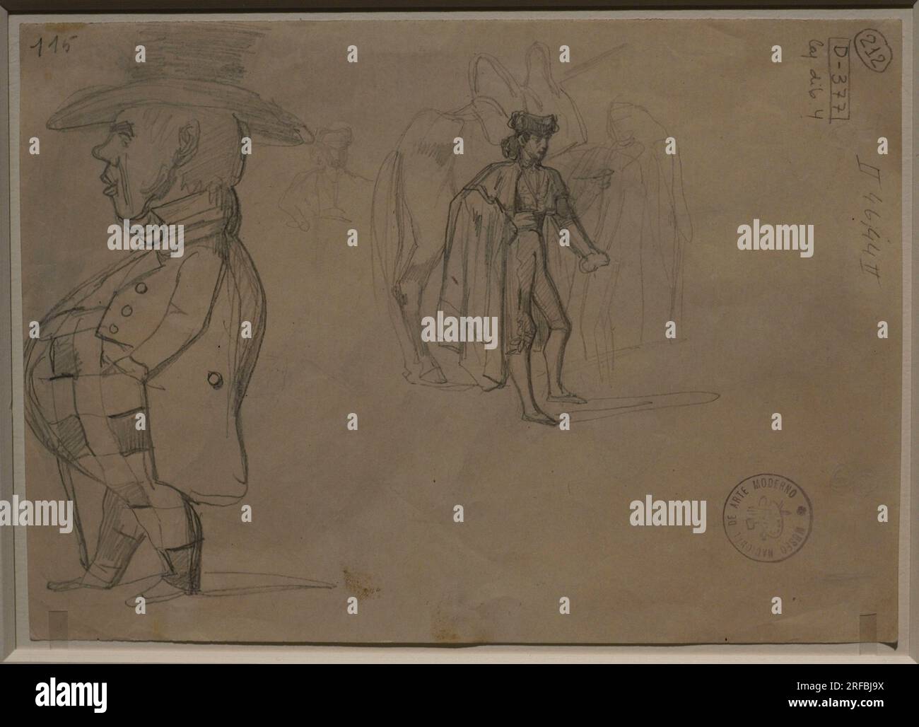 Manuel Castellano (1826-1880). Spanish artist. Several sketches of ...