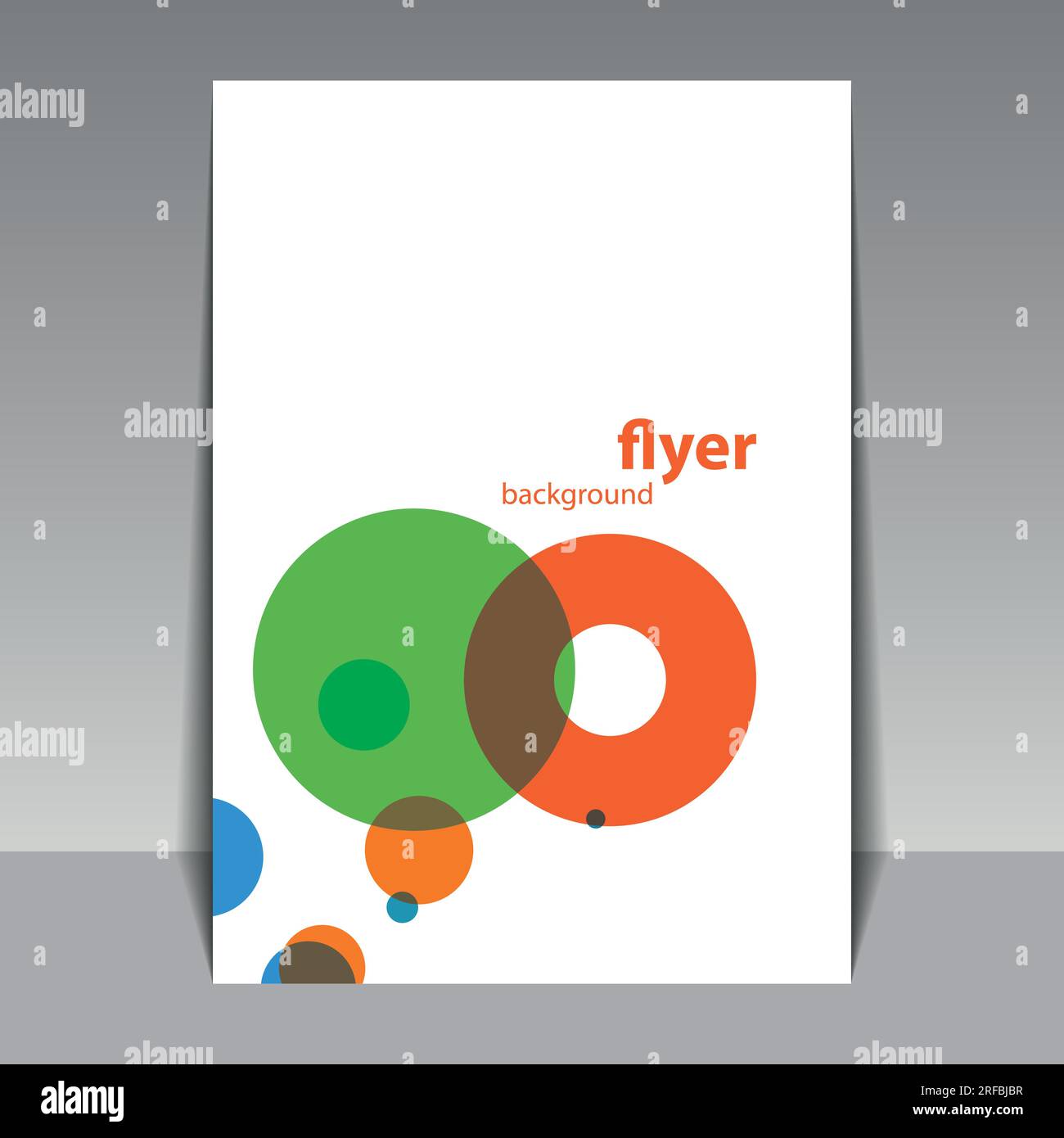 Flyer or Cover Design with Colorful Dots, Rings, Bubbles Stock Vector ...