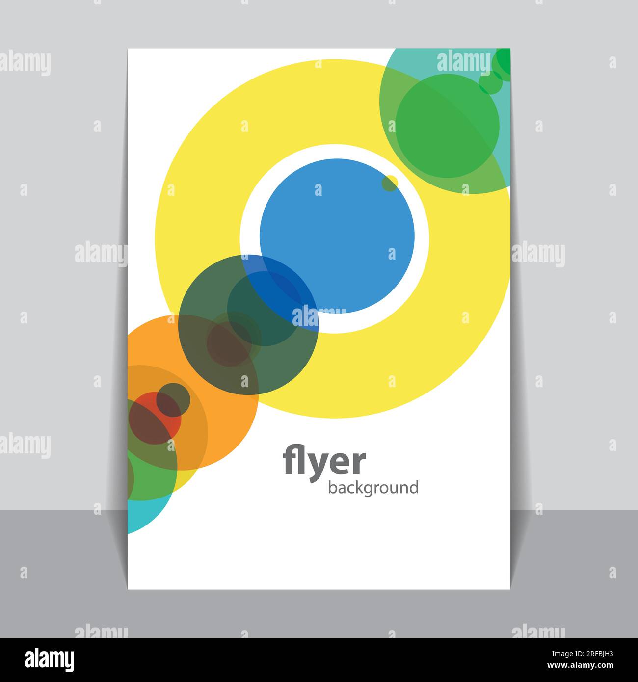 Flyer or Cover Design with Colorful Dots, Rings, Bubbles Stock Vector ...