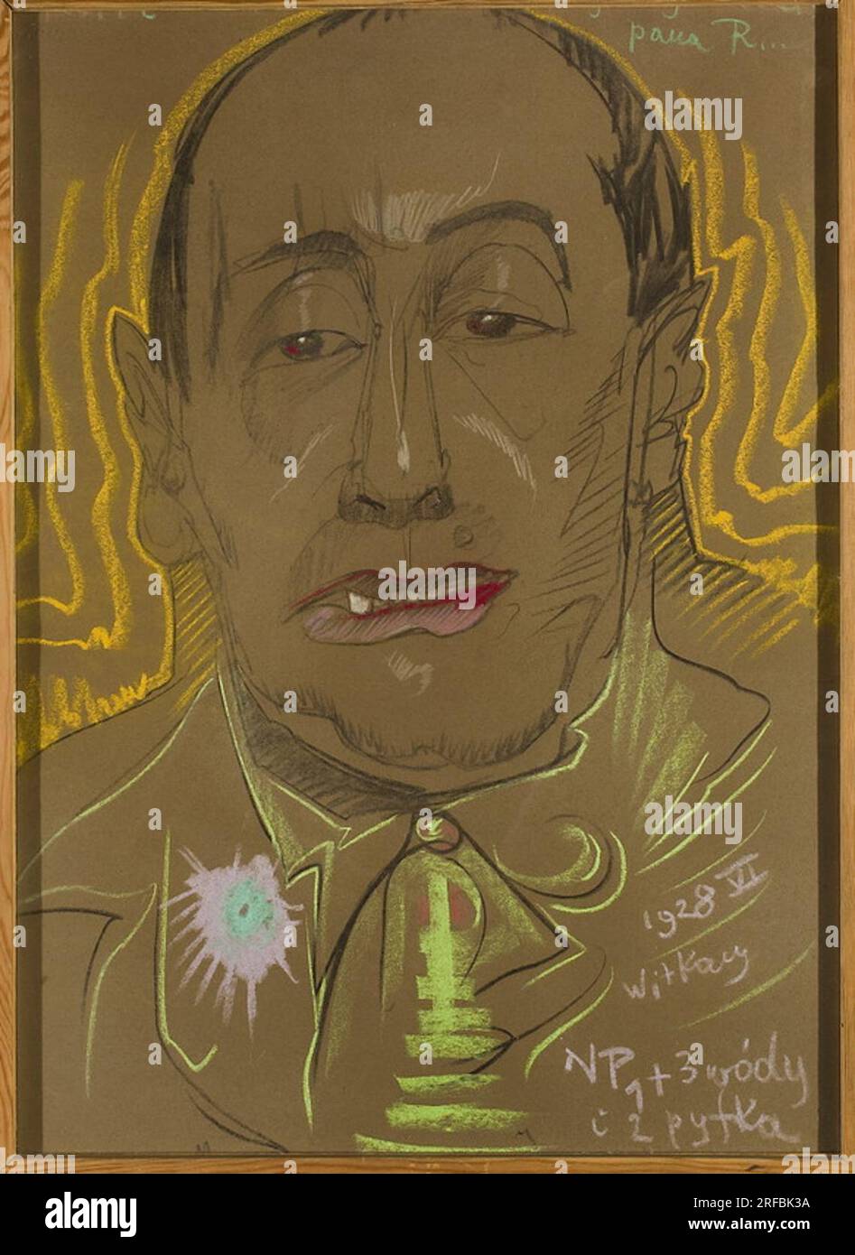 Portrait of Leon Reynel 4 June 1928 by Stanisław Ignacy Witkiewicz ...