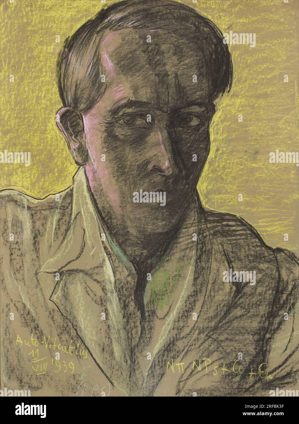 Self-portrait 11 August 1939 by Stanisław Ignacy Witkiewicz Stock Photo ...