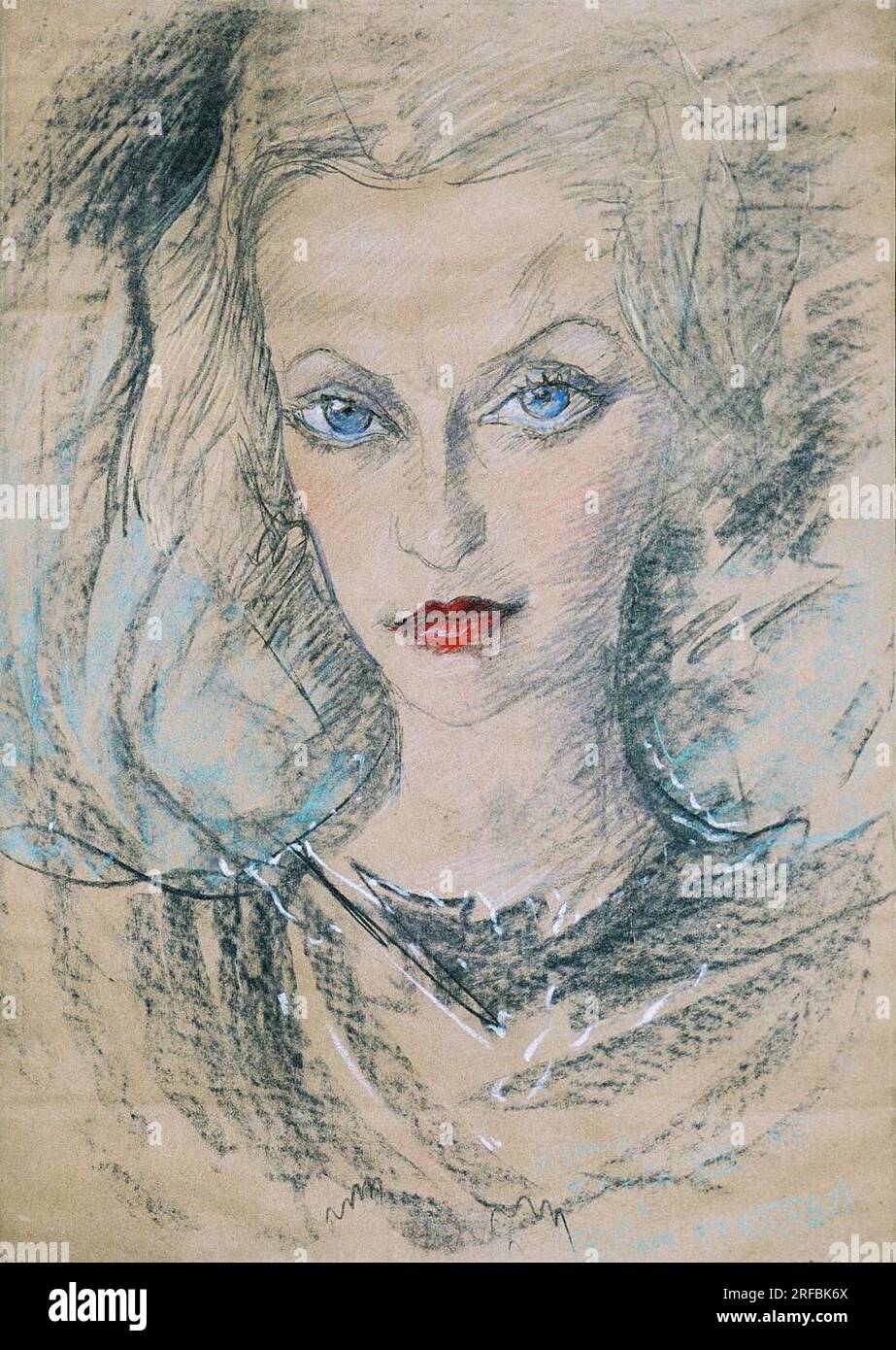 Portrait of Maria Zarotyńska (married Dąbrowiecka) 1936 by Stanisław ...