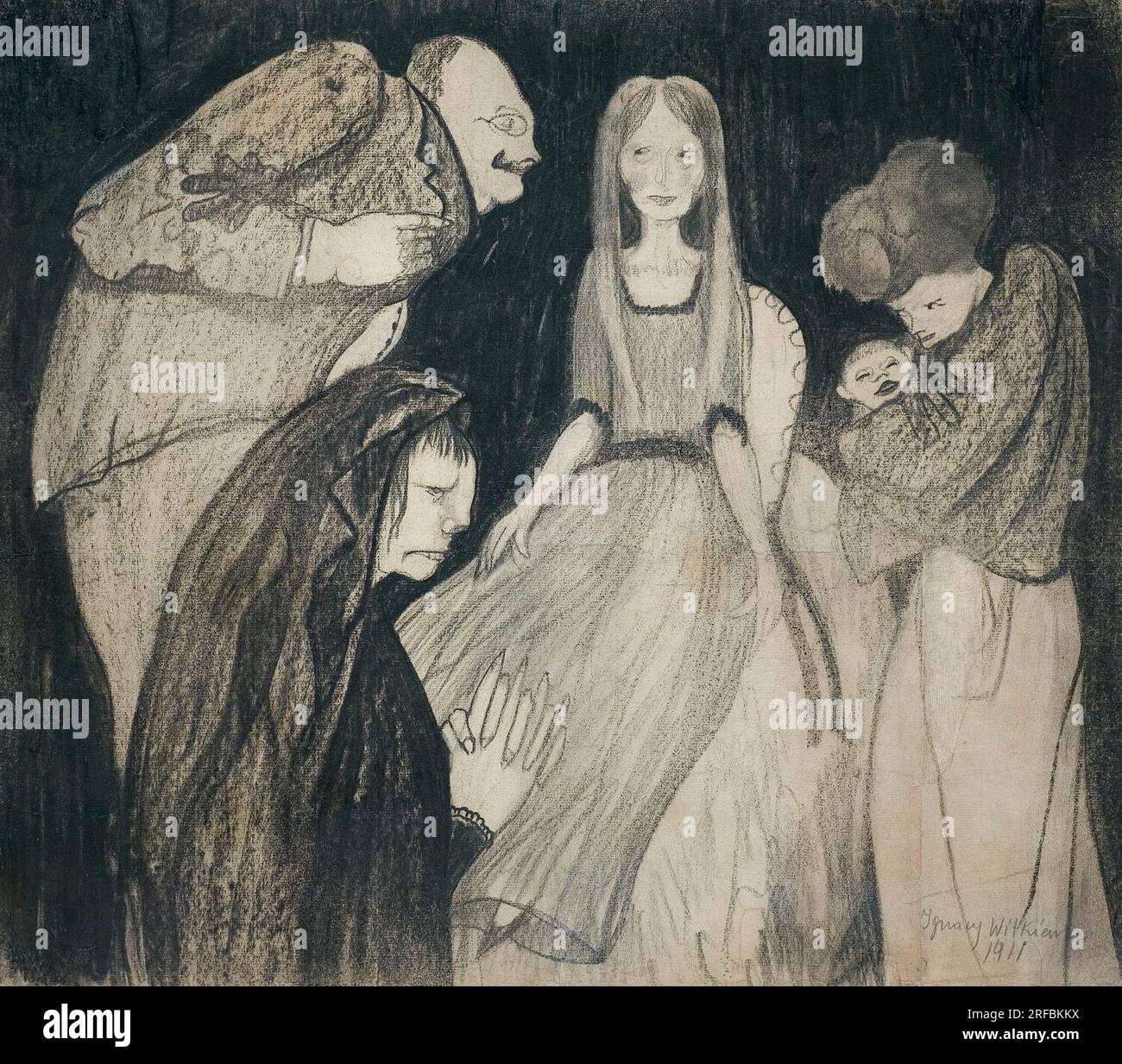 Figural composition 1911 by Stanisław Ignacy Witkiewicz Stock Photo - Alamy