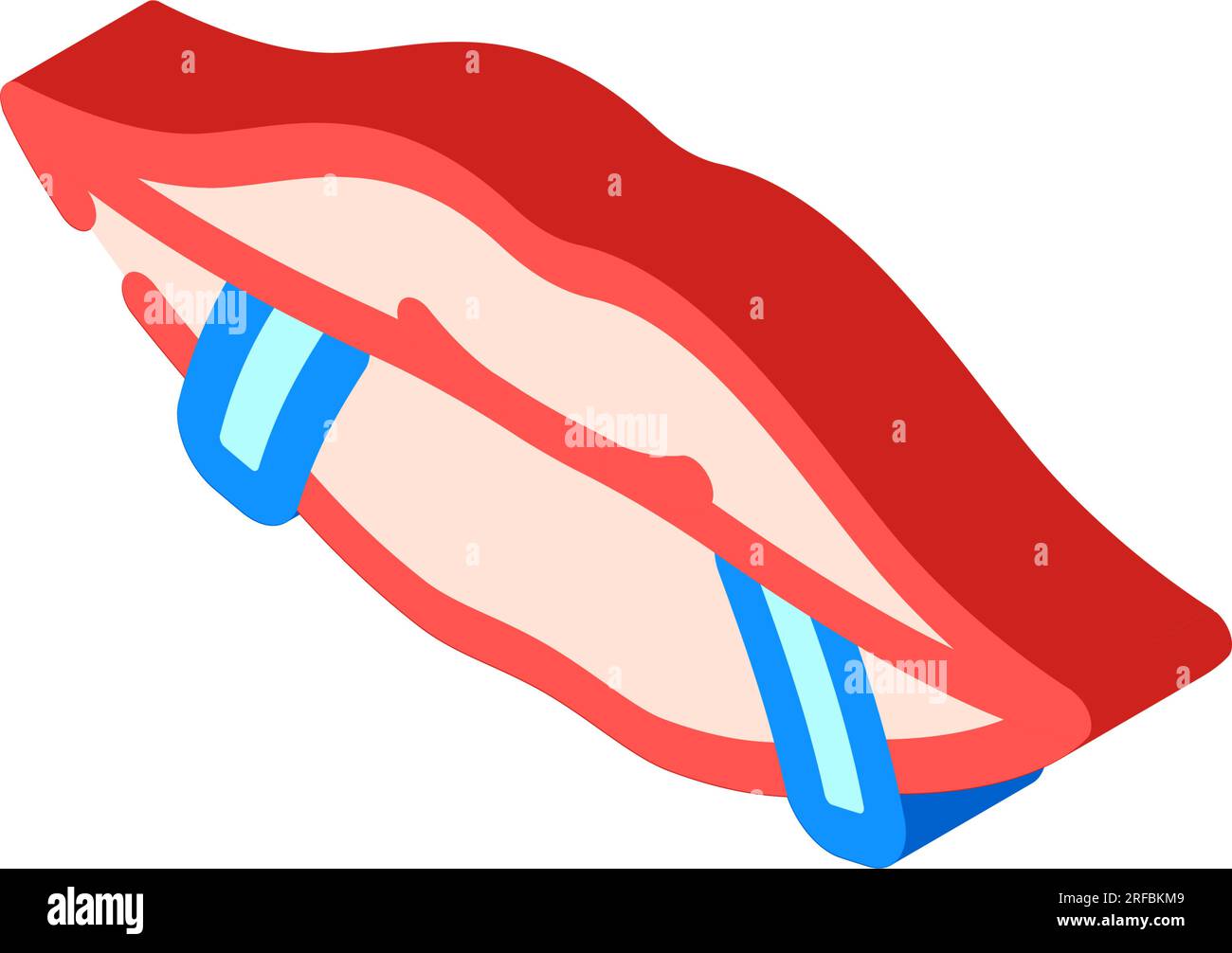 lip piercing fashion beauty isometric icon vector illustration Stock ...