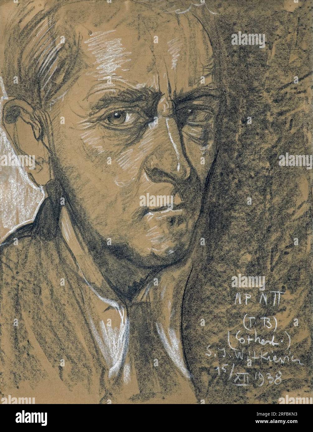 Self-portrait 15 December 1938 by Stanisław Ignacy Witkiewicz Stock ...