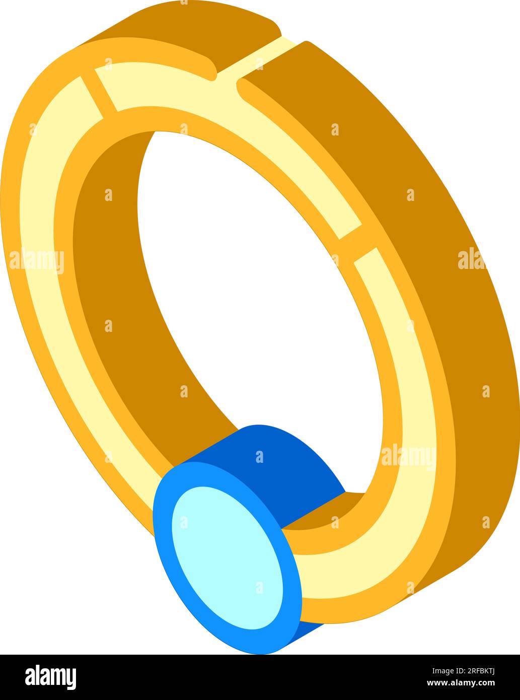 ring piercing isometric icon vector illustration Stock Vector Image ...
