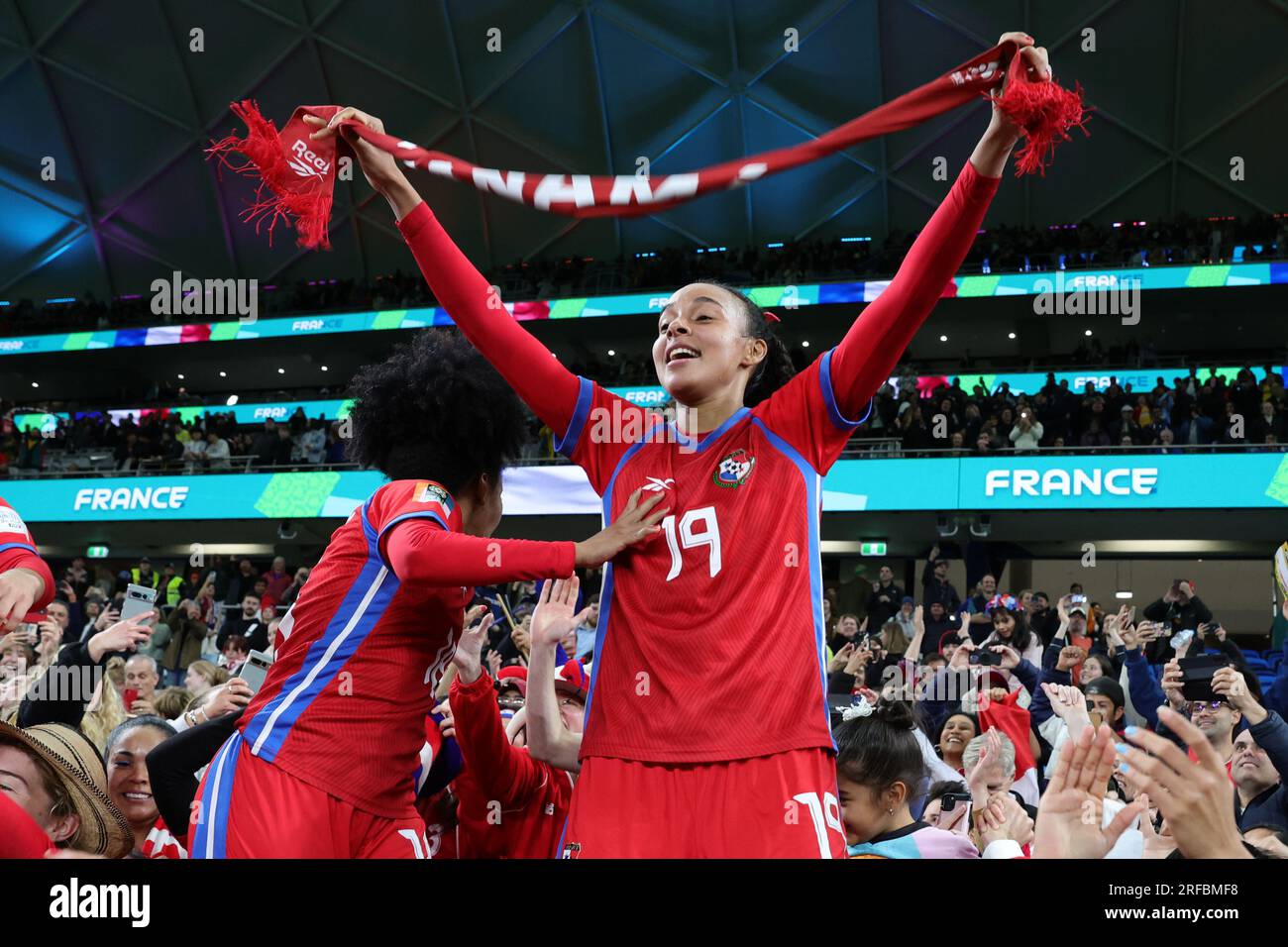 Sydney, Australia. 02nd Aug, 2023. Lineth Cedeno of Panama celebrates ...