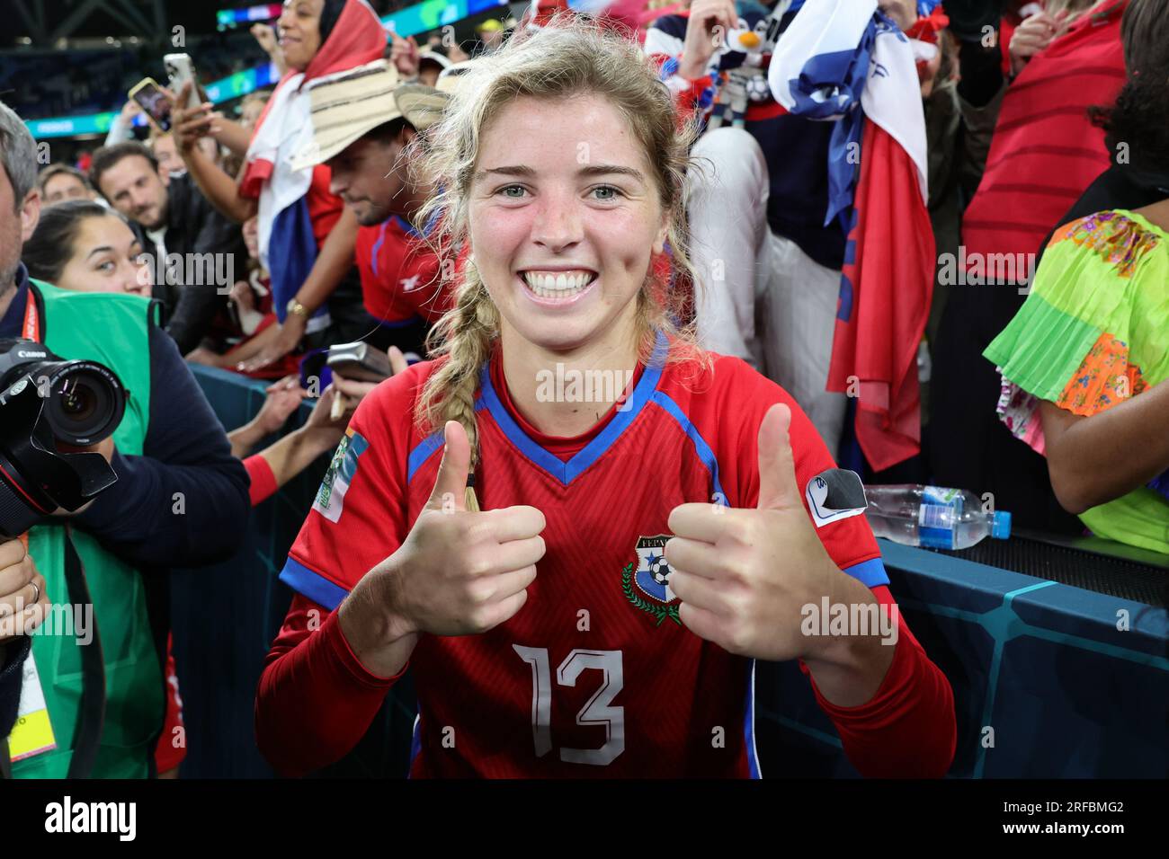 Sydney, Australia. 02nd Aug, 2023. Riley Tanner of Panama gives a ...