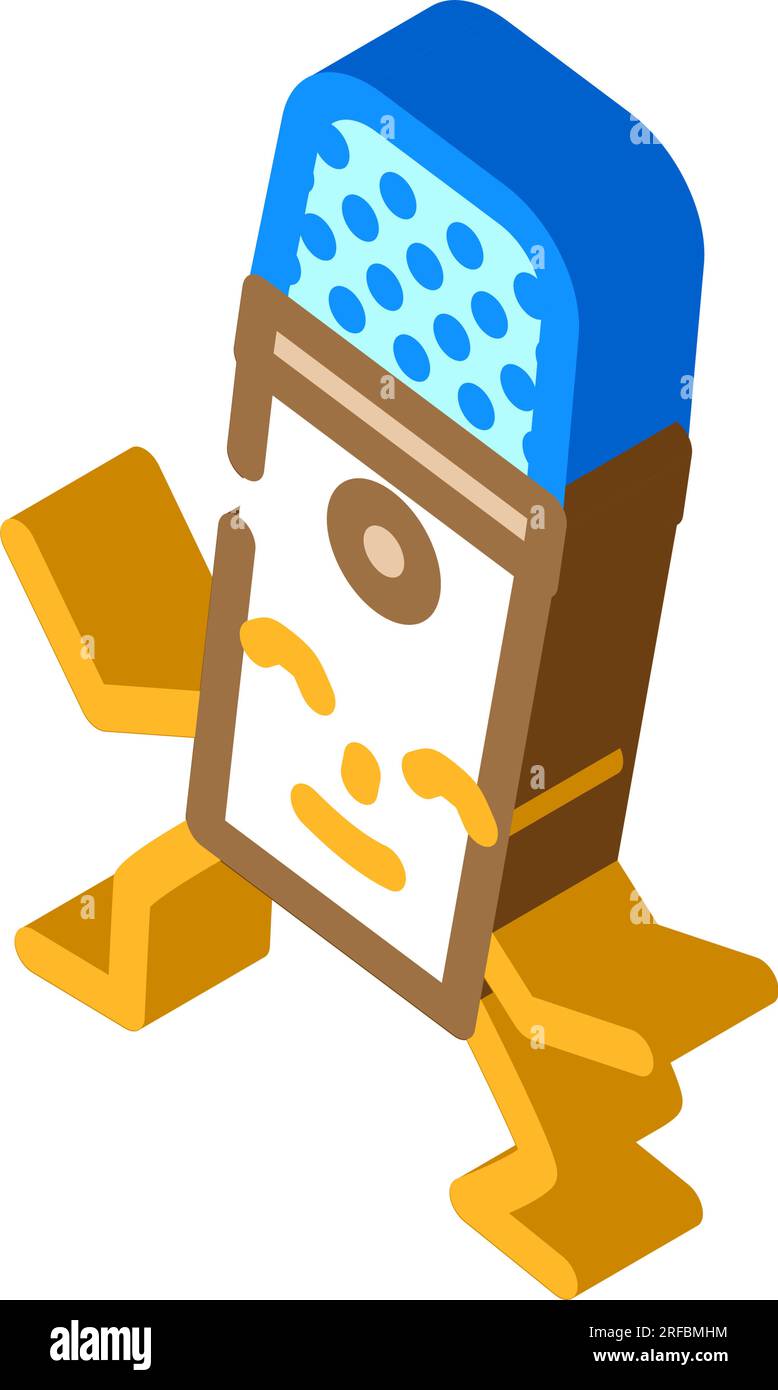 microphone music retro character isometric icon vector illustration ...