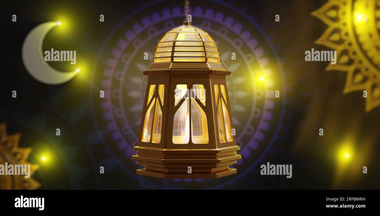 Eid al Adha celebration. Arabic Ramadan Lantern illuminated. Islamic ...