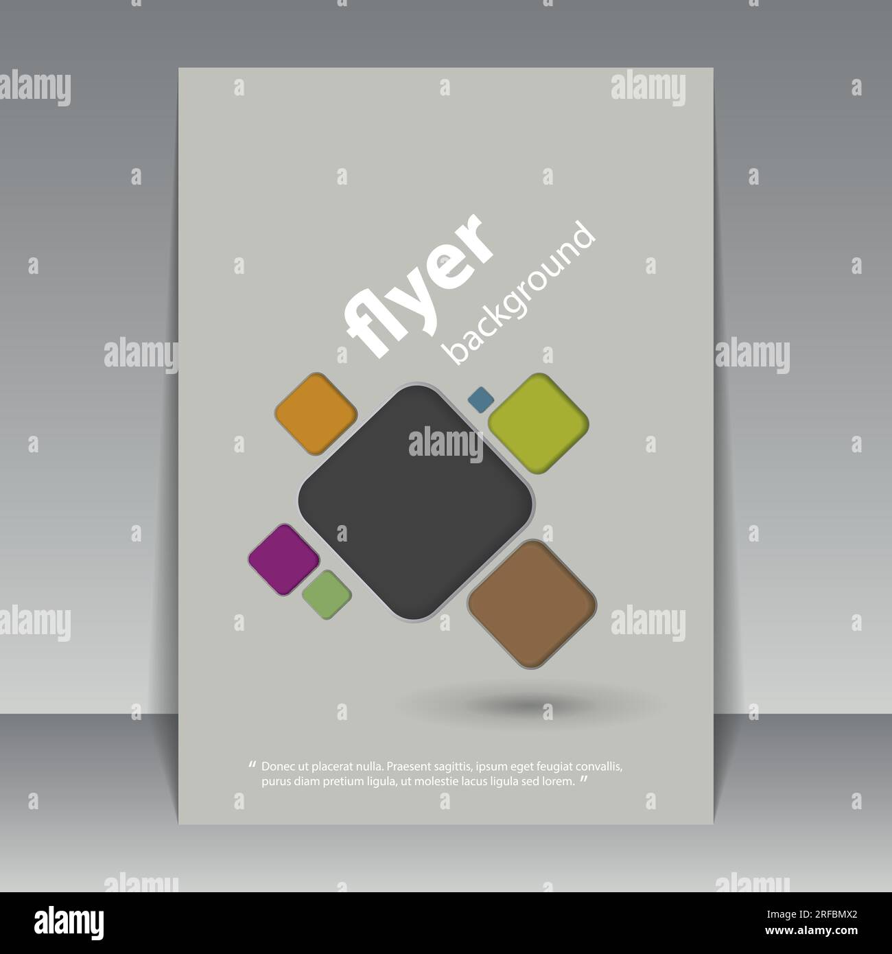 Flyer or Cover Design with Abstract Round Squares Pattern Stock Vector ...