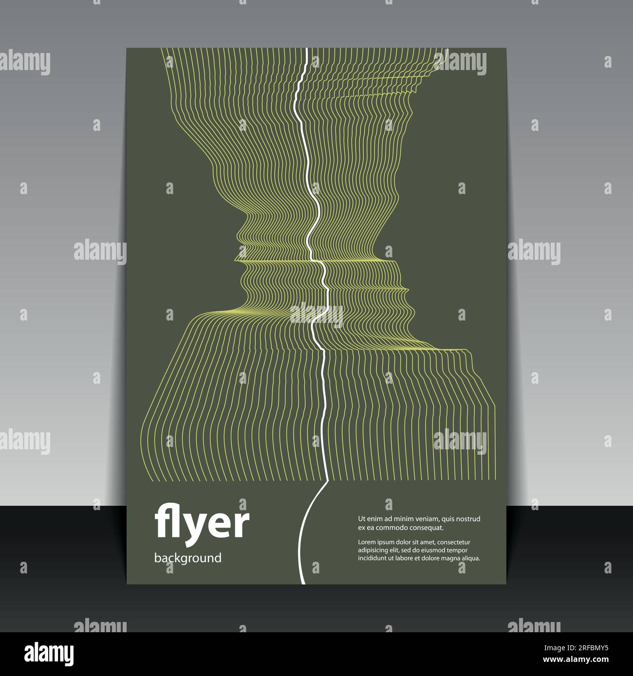 Flyer or Cover Design with Silhouettes of Faces of a Couple Stock ...