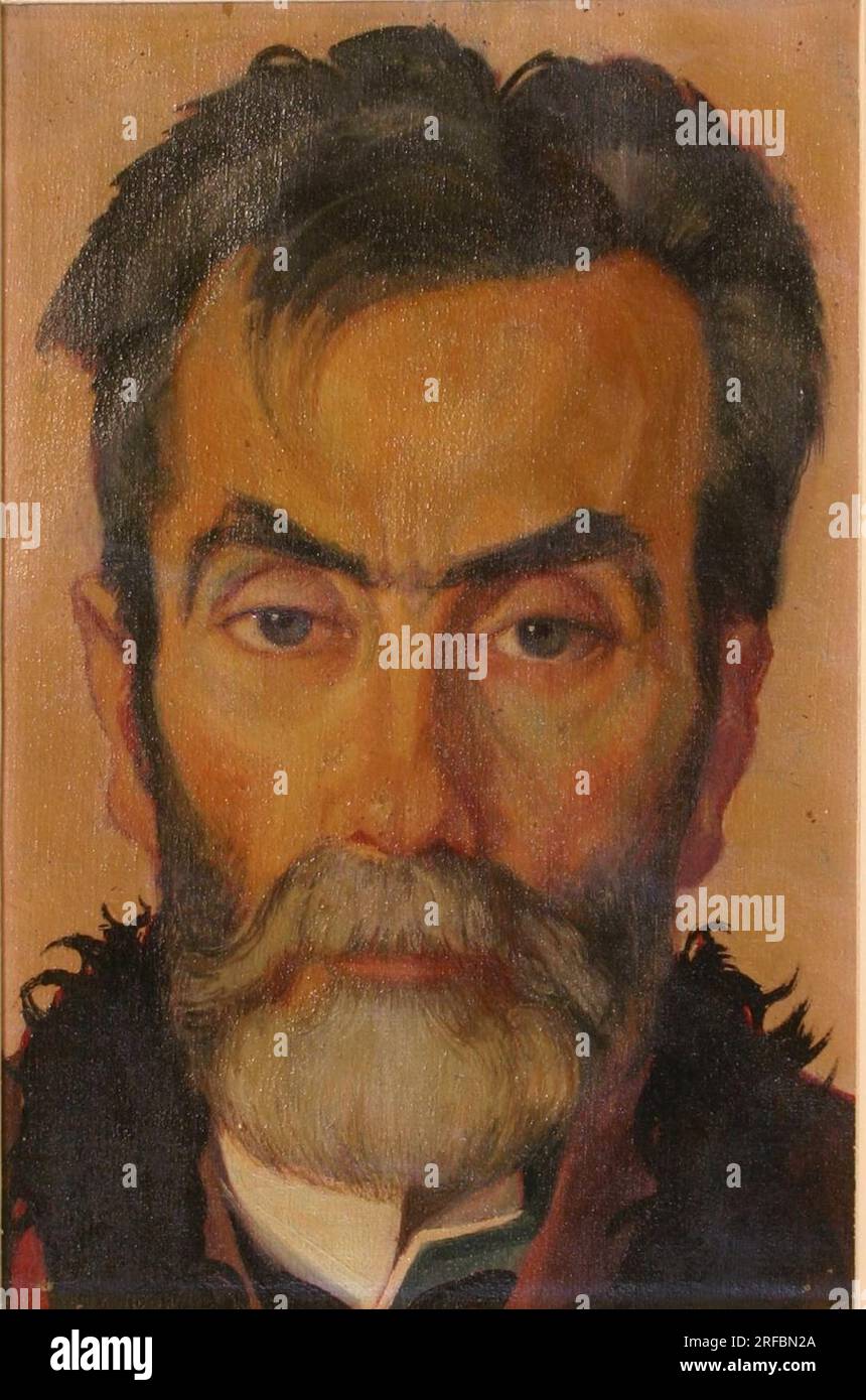 Portrait of father circa 1907 by Stanisław Ignacy Witkiewicz Stock ...