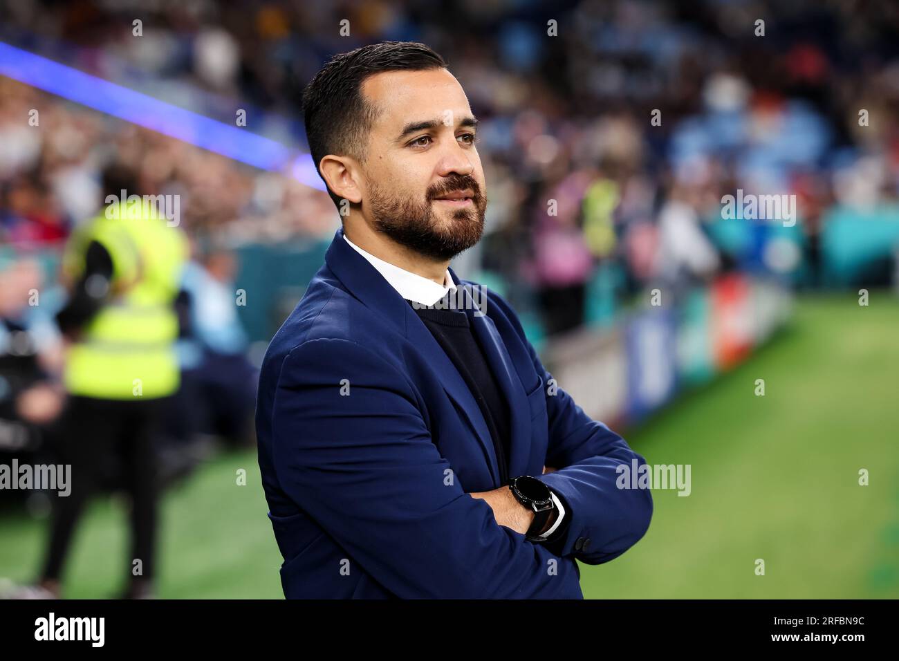 Sydney, Australia, 2 August, 2023. Panama head coach Ignacio Quintana ...