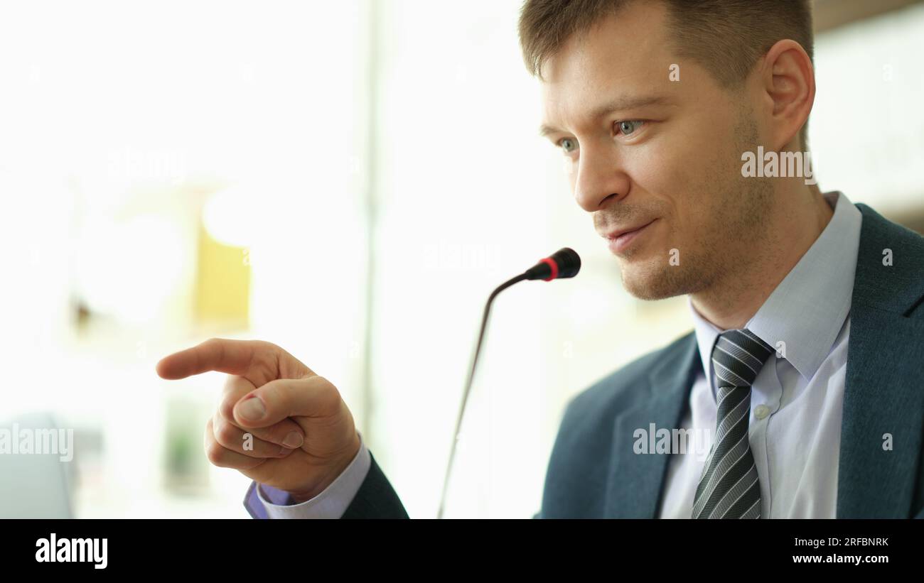 Microphone speaking costume hi-res stock photography and images - Alamy