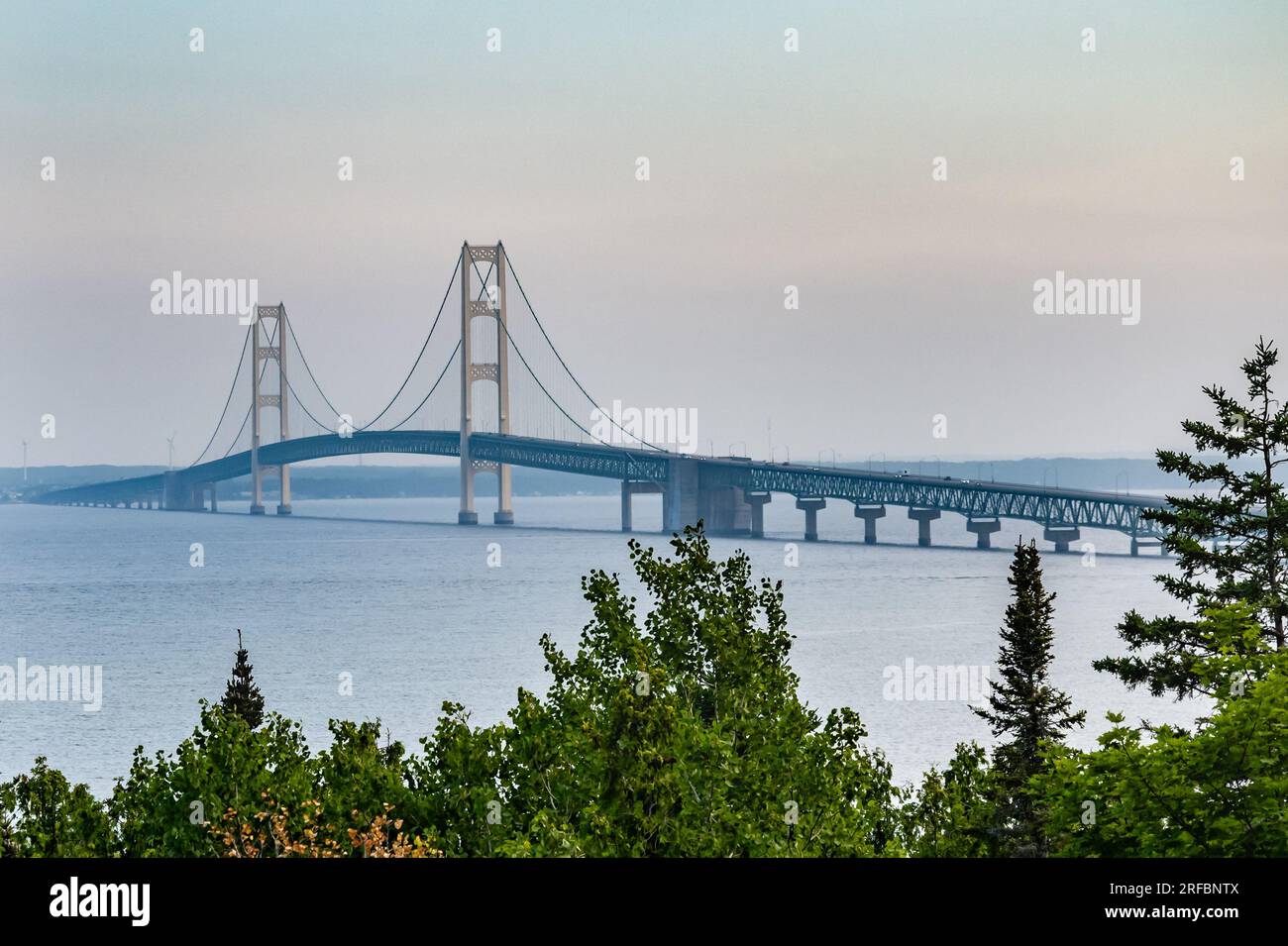 Mackinac Bridge, Straits of Mackinac State Park, St. Ignace, Michigan ...