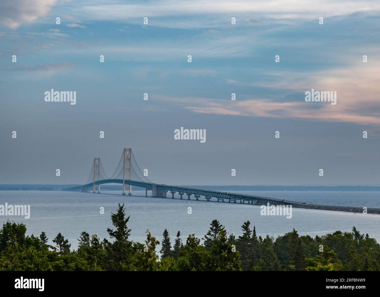 Mackinac Bridge, Straits of Mackinac State Park, St. Ignace, Michigan ...