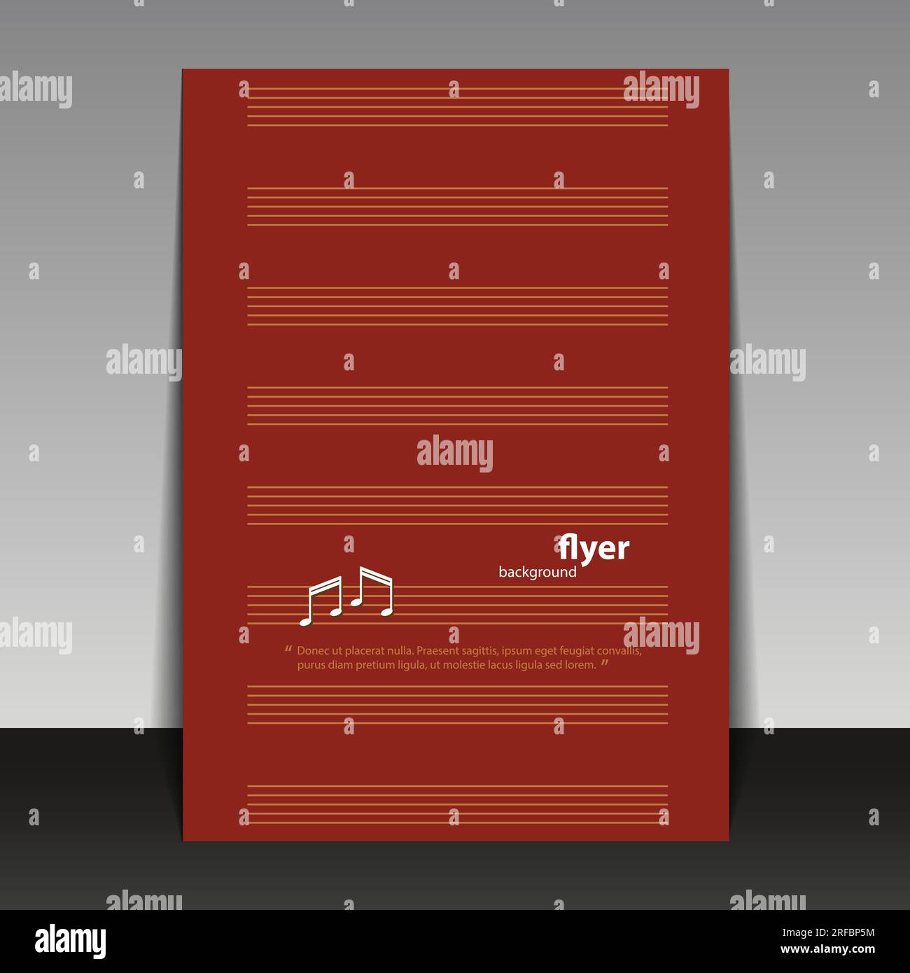 Flyer or Cover Template - Partitura Sheet and Notes Design Stock Vector ...