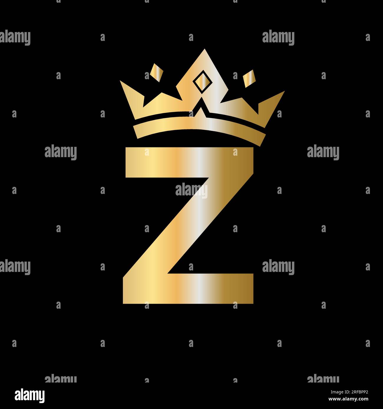 Letter Z Crown Logo. Crown Logo on Letter Z Vector Template for Beauty ...
