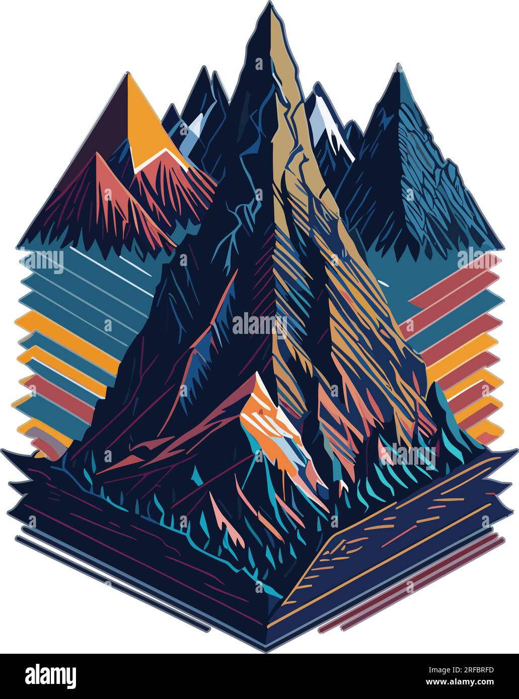 Season mountain Stock Vector Images - Alamy