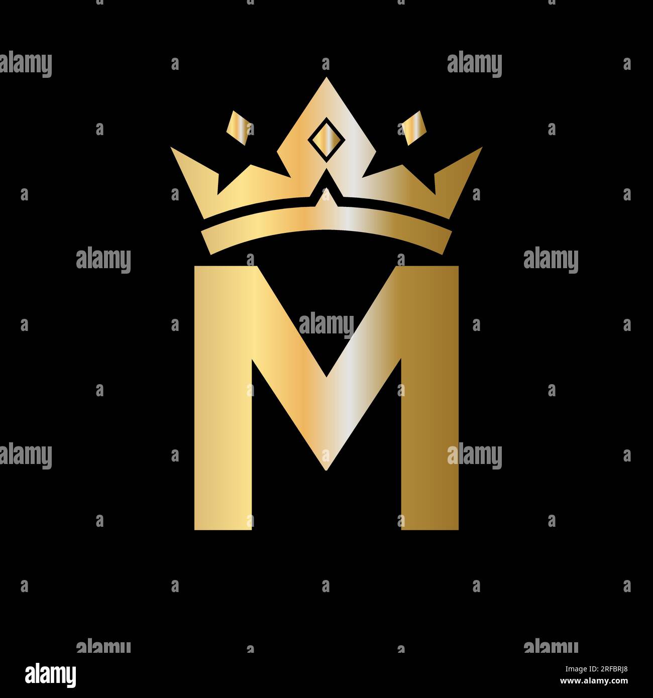 Letter M Crown Logo. Crown Logo on Letter M Vector Template for Beauty ...
