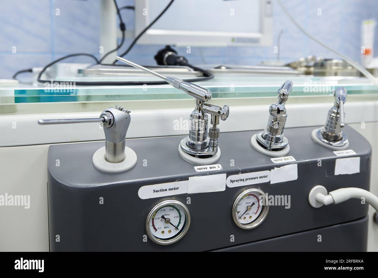 Nozzles of ENT machine for examination Stock Photo - Alamy