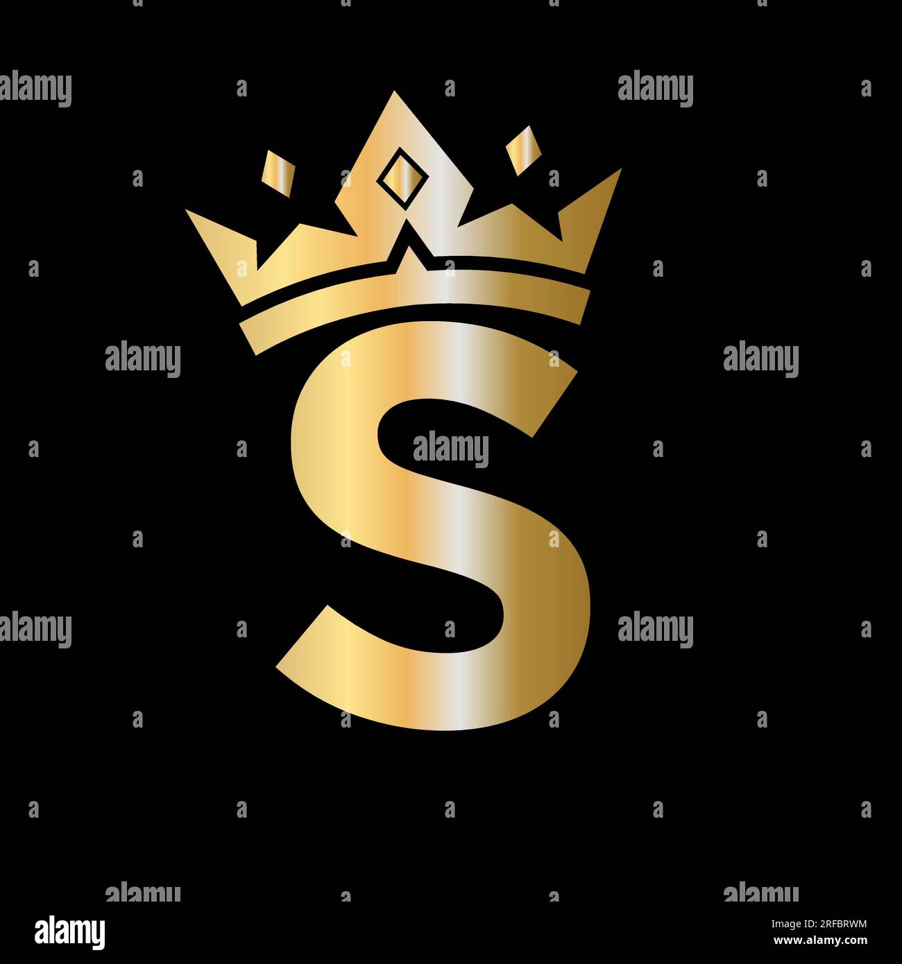 Letter S Crown Logo. Crown Logo on Letter S Vector Template for Beauty ...