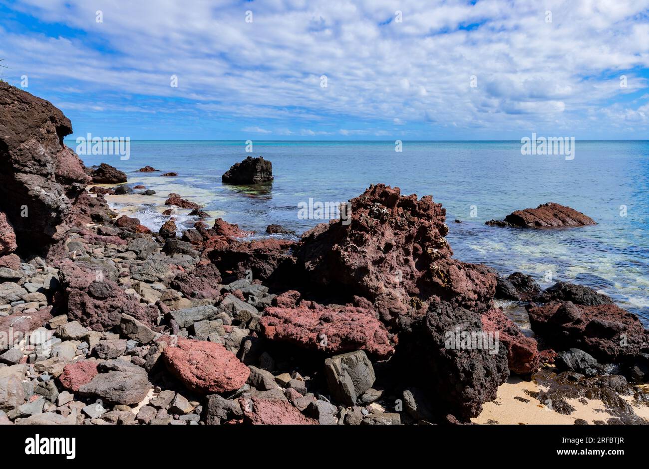 Rocks at the beach in Nacula Island, Yasawa Islands, Fiji Stock Photo ...