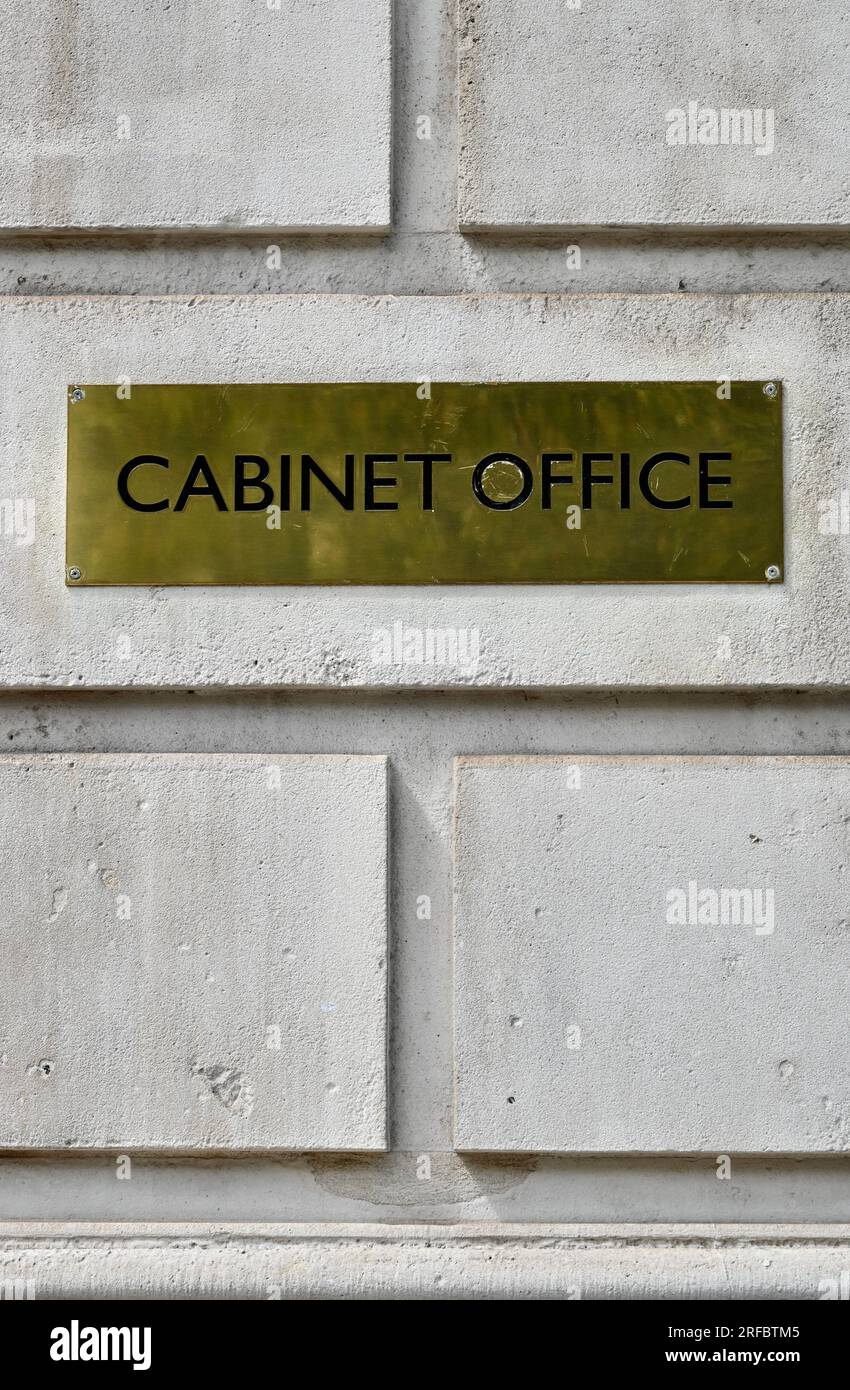 Cabinet Office Sign, Whitehall, London, UK Stock Photo - Alamy