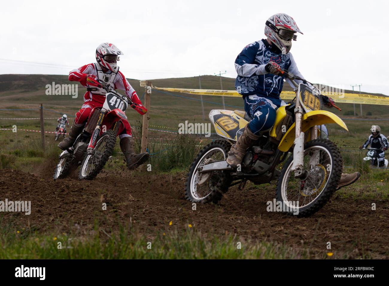Motocross competition, bikes racing, Helensburgh, Scotland Stock Photo ...