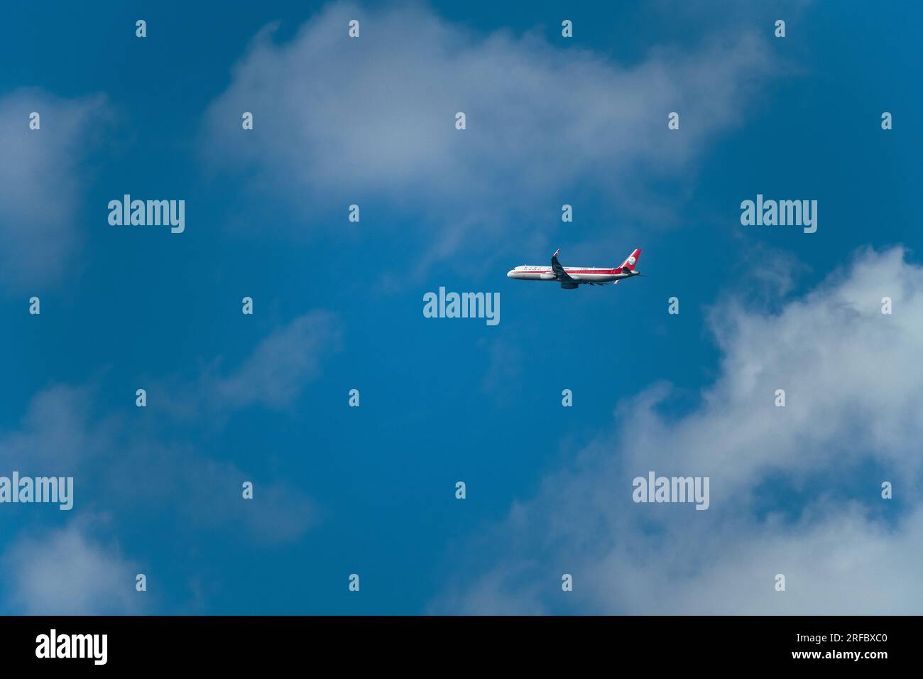 Clear sky Sichuan Airlines A320 airplane Stock Photo - Alamy