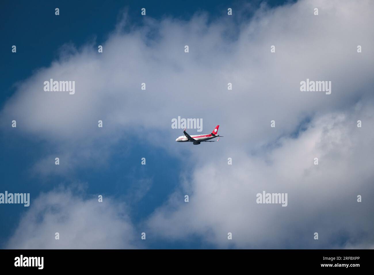 Clear sky Sichuan Airlines A320 airplane Stock Photo - Alamy