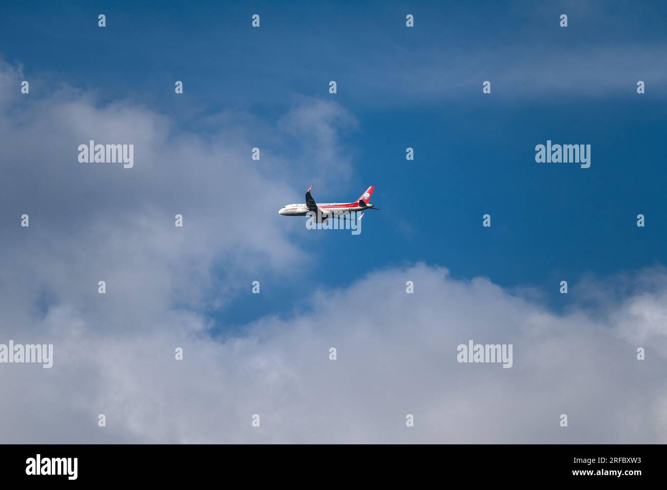 Clear sky Sichuan Airlines A320 airplane Stock Photo - Alamy