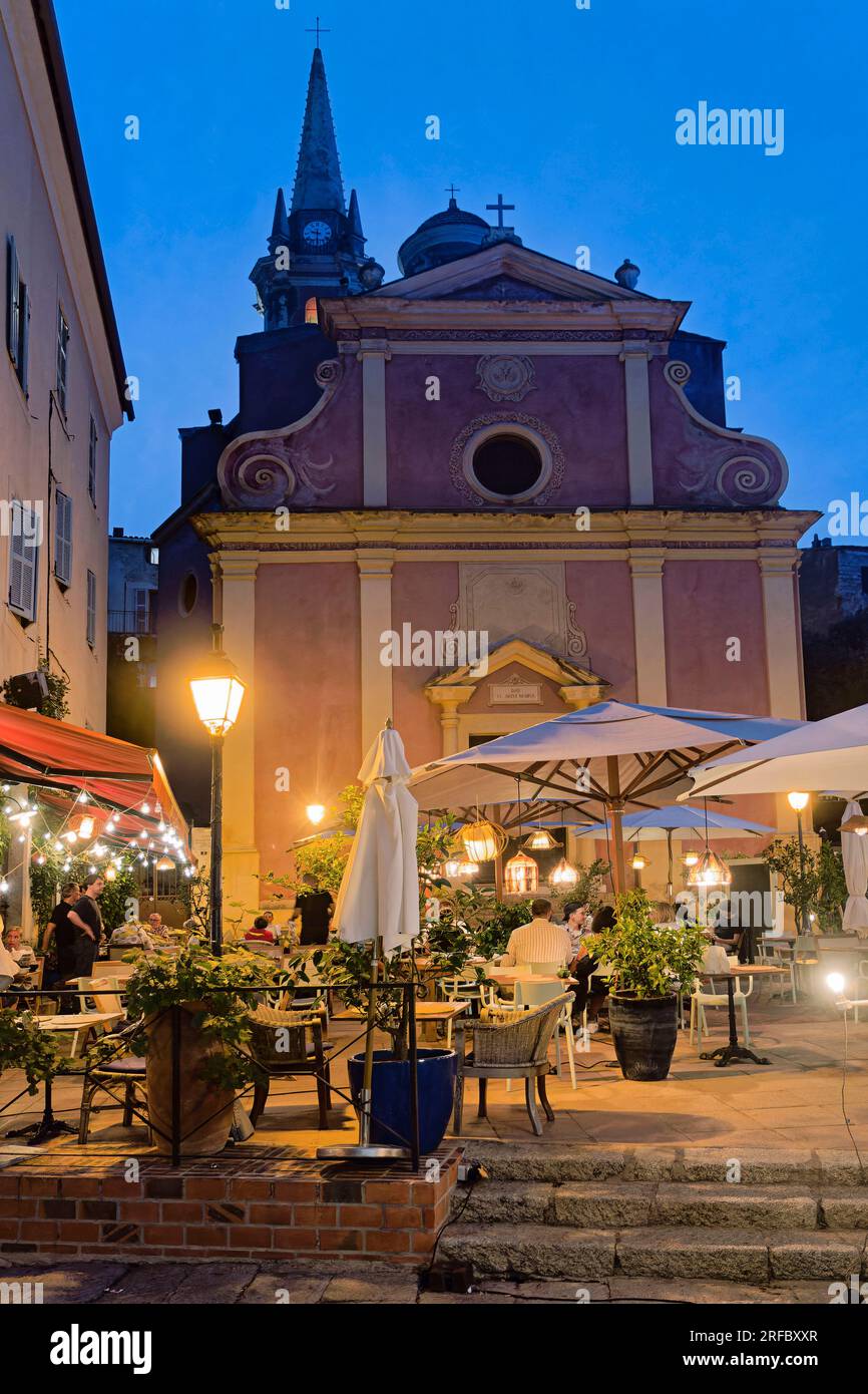 Calvi ,Altstadt, Santa Maria Restaurant, Blaue Stunde , Korsika ...