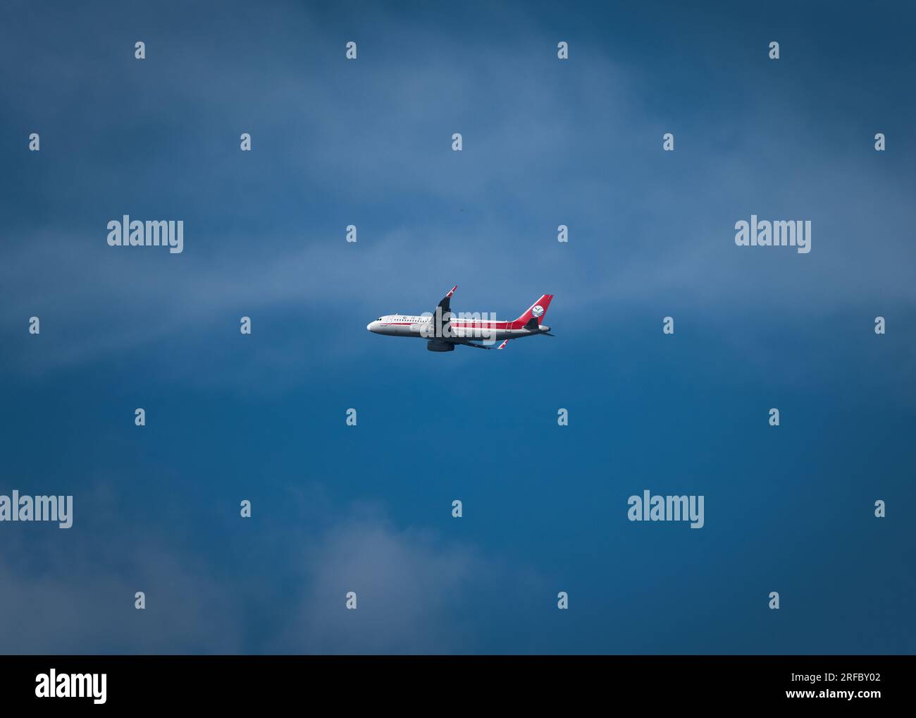 Clear sky Sichuan Airlines A320 airplane Stock Photo - Alamy