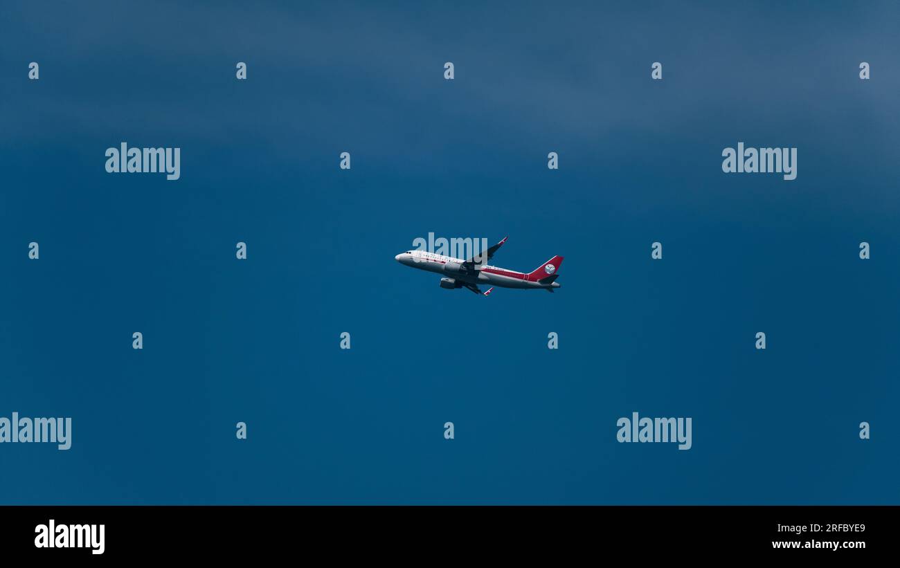 Clear sky Sichuan Airlines A320 airplane Stock Photo - Alamy