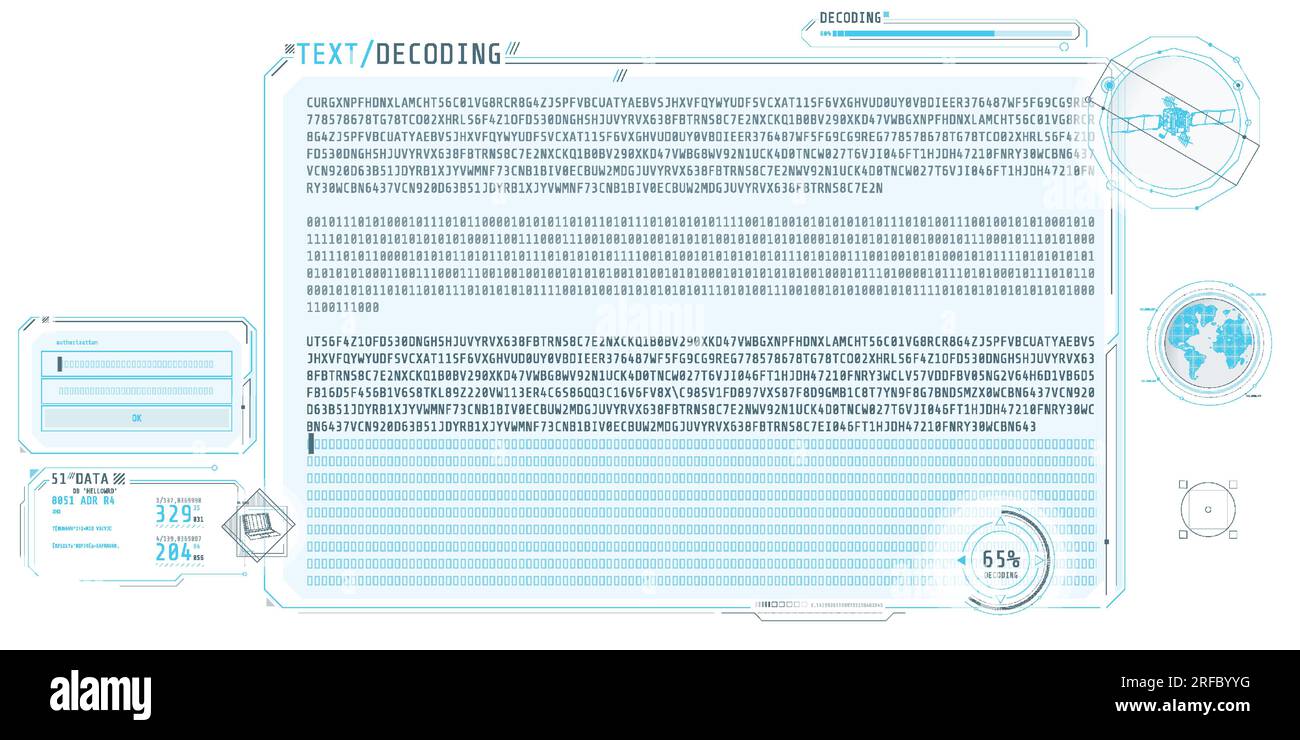 Design of a software interface for text decoding Stock Vector Image ...