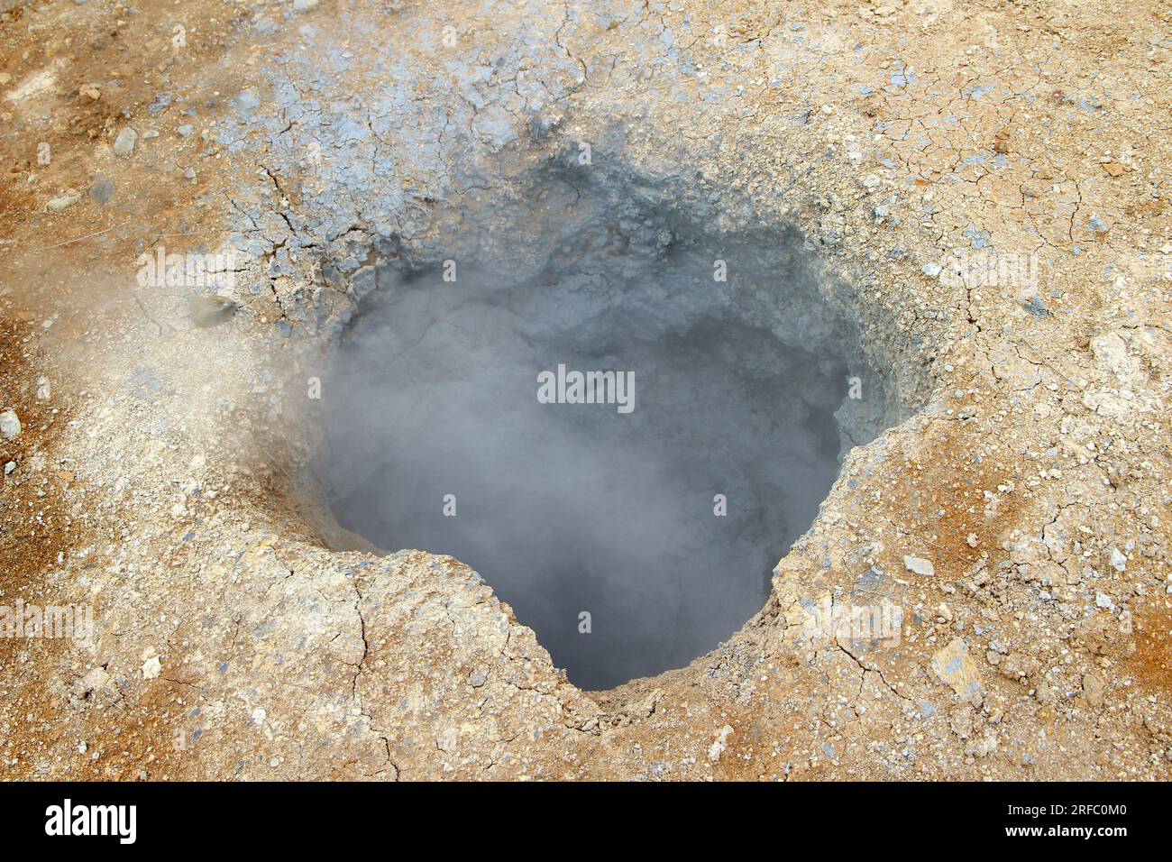 Thermal vent in Seltun Krysuvik geothermal area iceland Stock Photo - Alamy