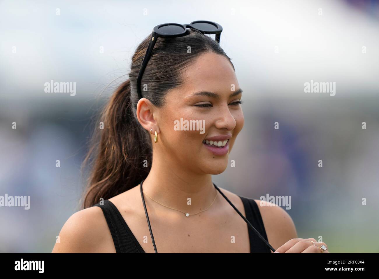 Christen Harper, fiance of Detroit Lions quarterback Jared Goff is seen ...