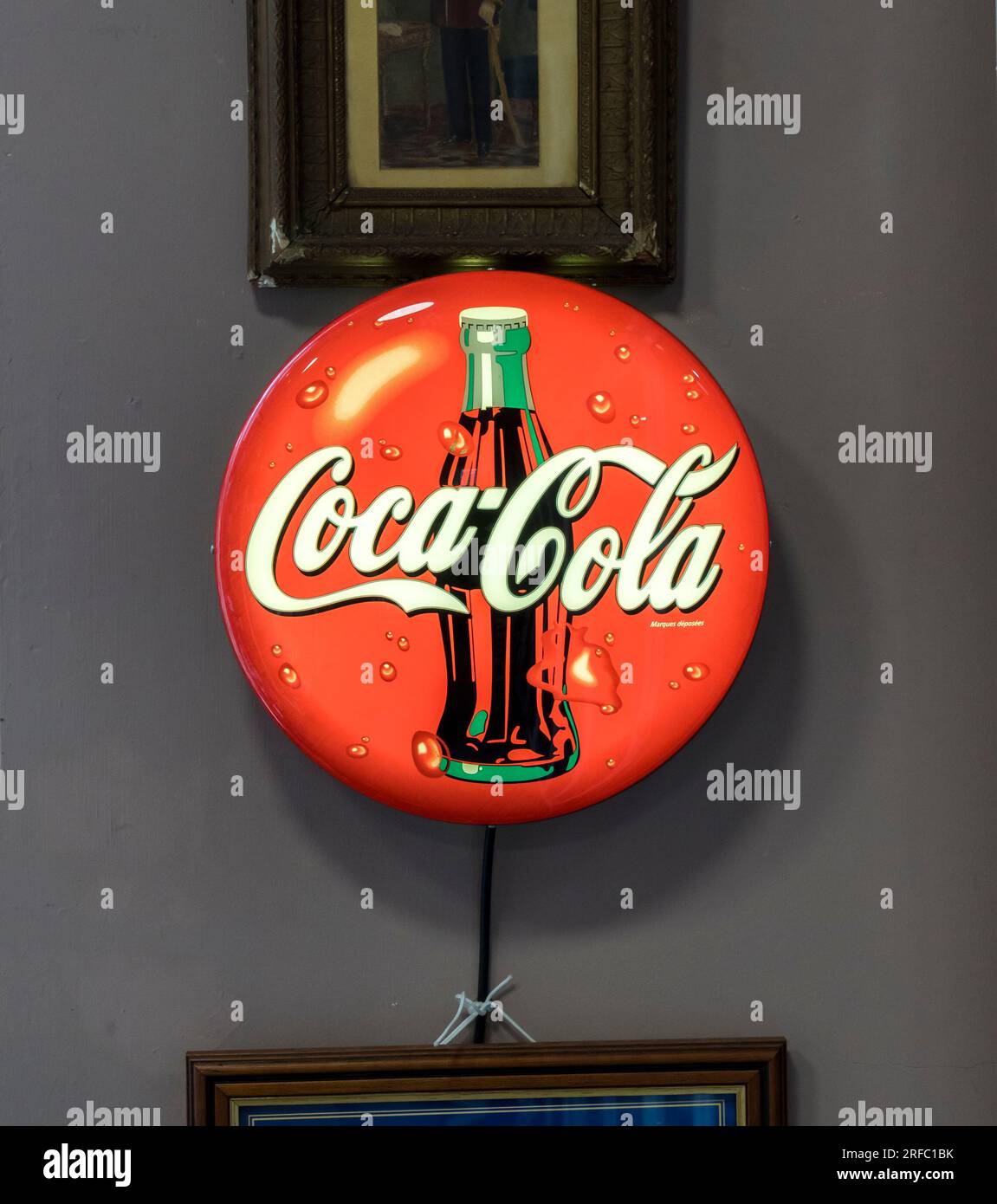 Coca-Cola advertising sign Stock Photo - Alamy