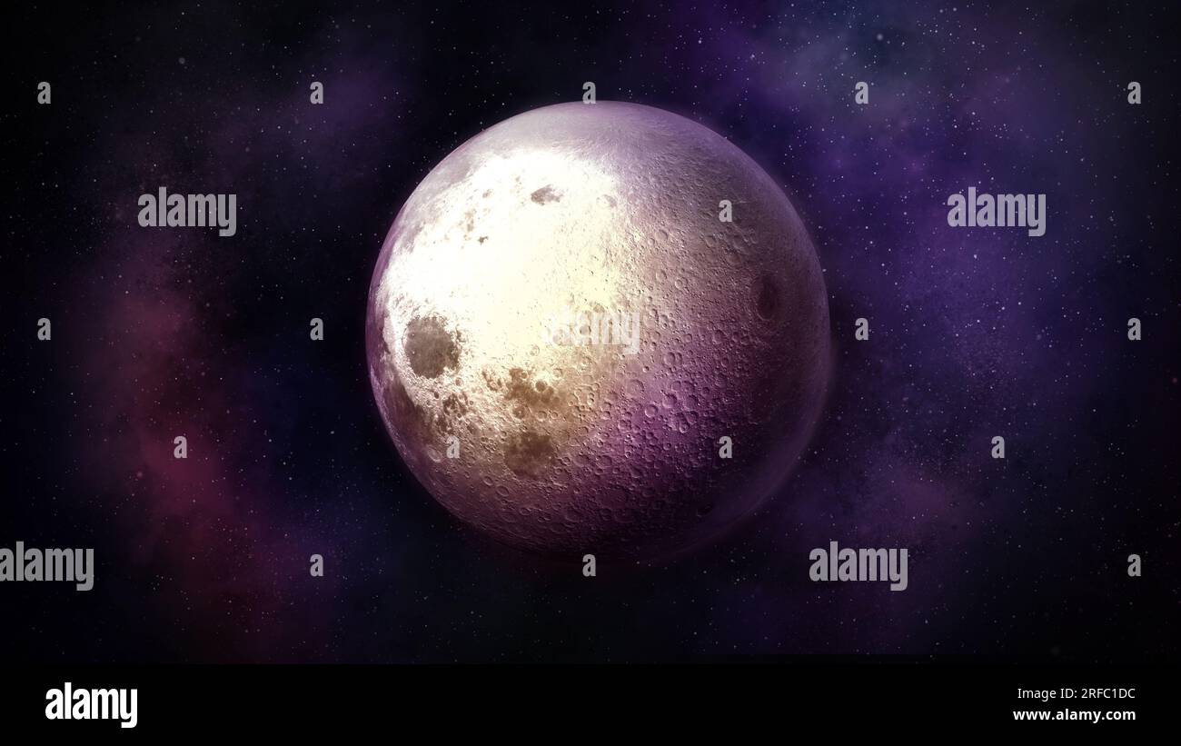 Fantastic view of the moon in outer space Stock Photo - Alamy