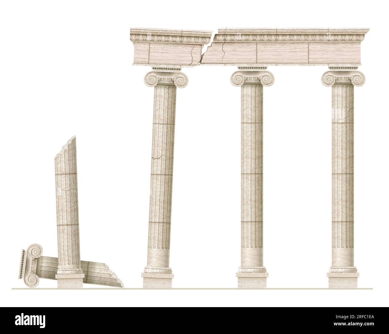 Ancient ruins stone columns Cut Out Stock Images & Pictures - Alamy