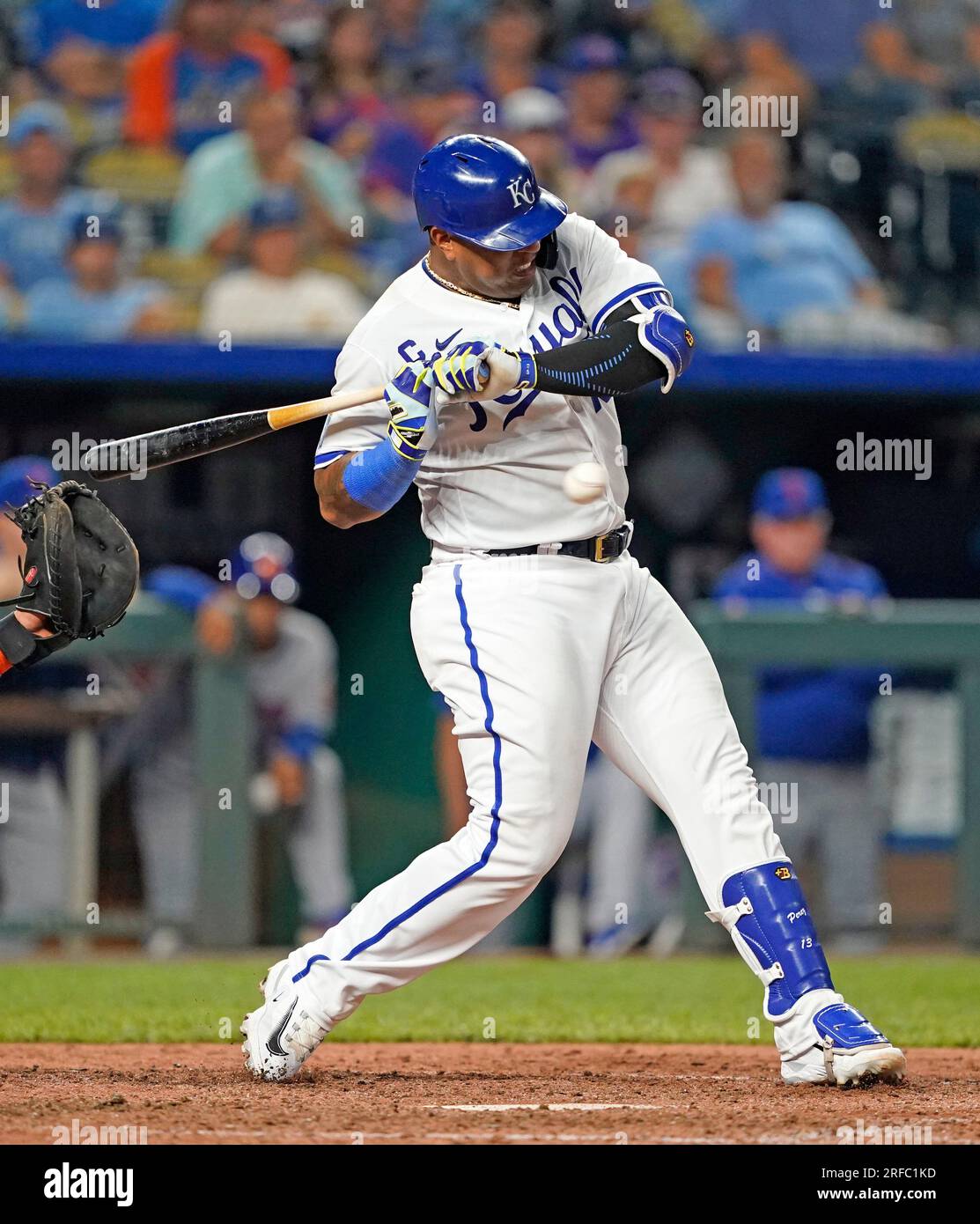 AUG 01, 2023: Kansas City Royals catcher Salvador Perez (13) takes a ...