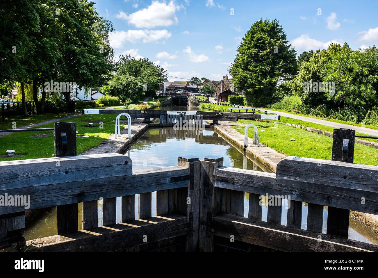 View of Top Lock on the Rufford Branch of the Leeds - Liverpool canal ...