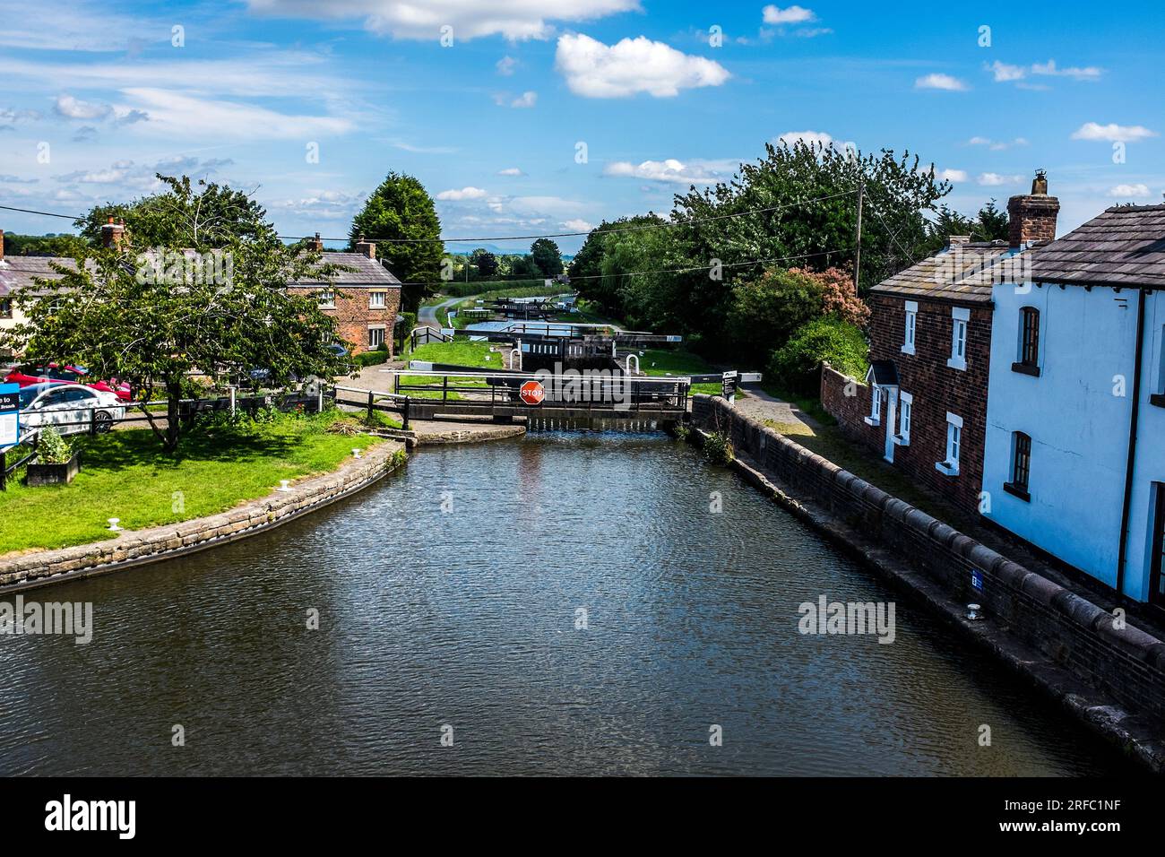 The start of the Rufford branch of the Leeds - Liverpool canal Stock ...