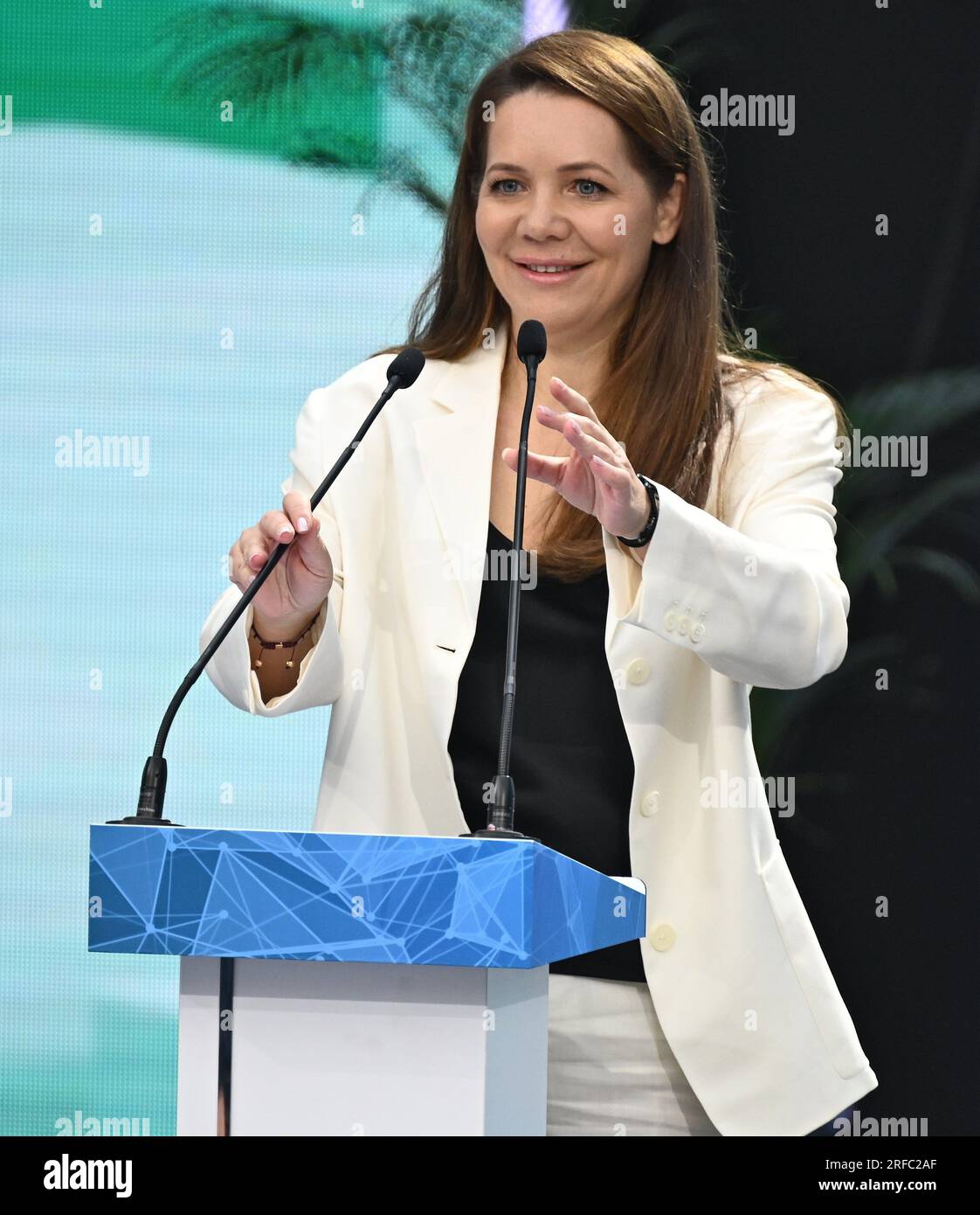 Moscow, Russia. 02nd Aug, 2023. XXII Moscow Urban Forum. Plenary ...