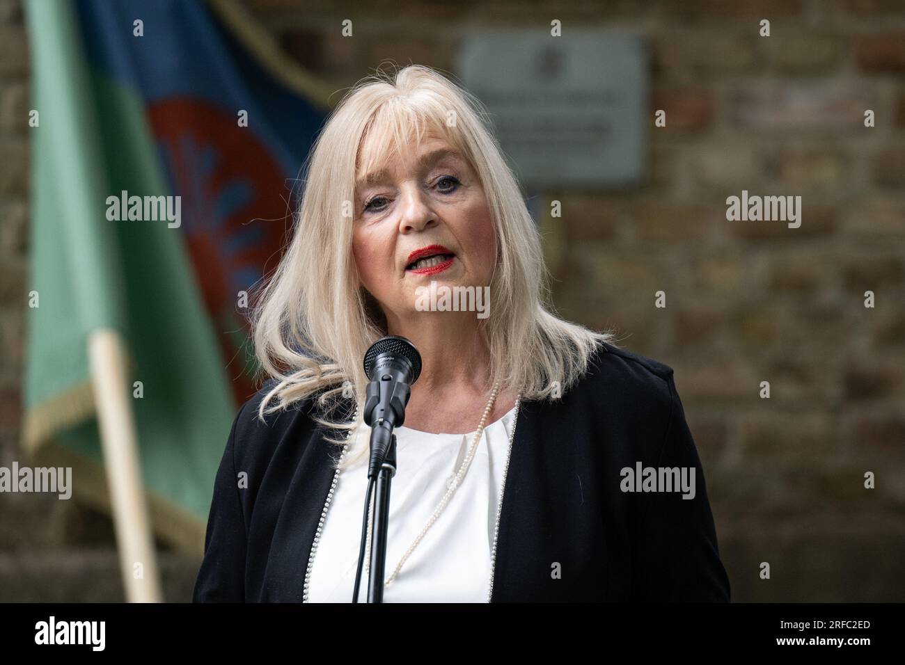 02 August 2023, Brandenburg, Fürstenberg/Havel: Margit Theis-Scholz ...