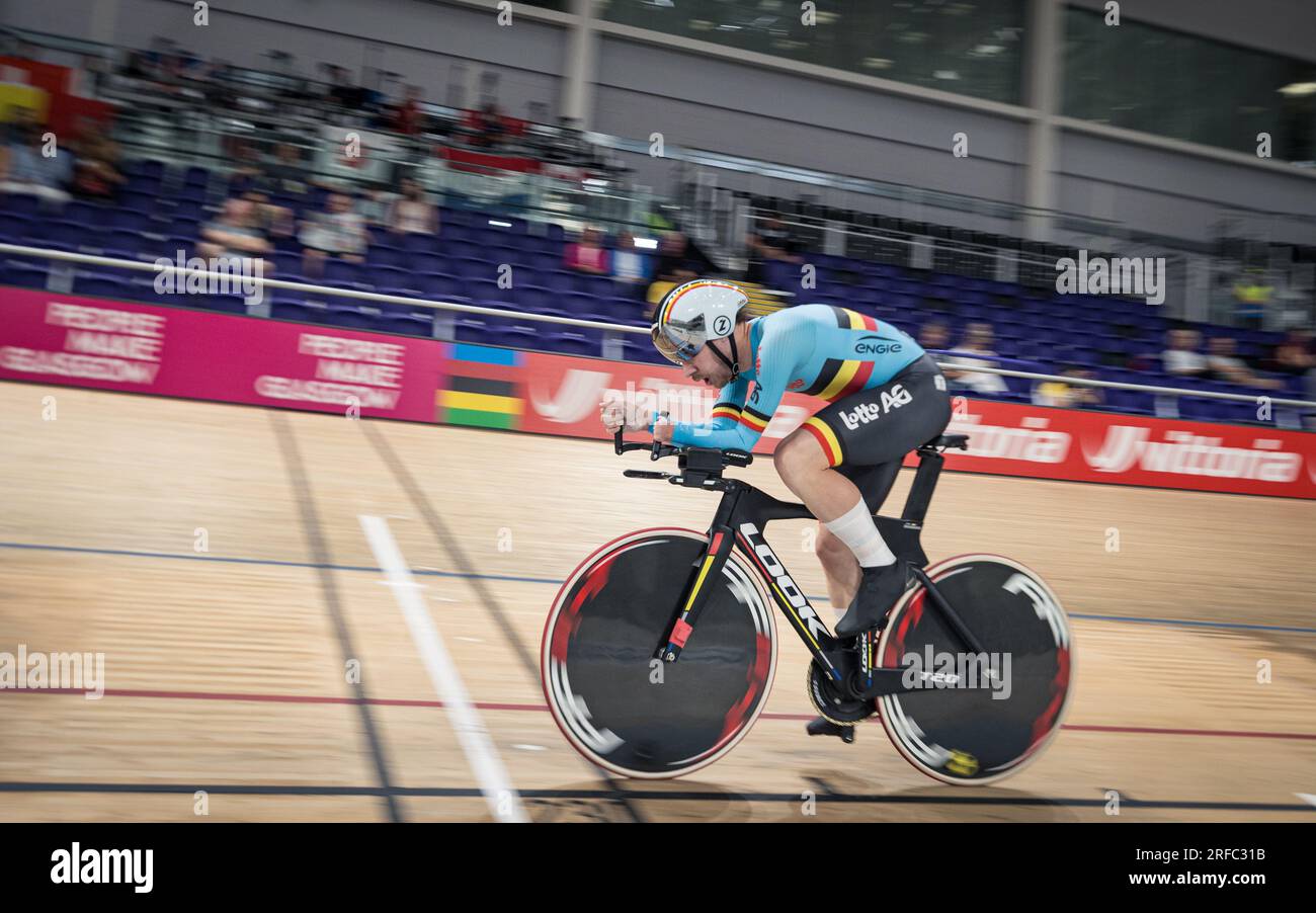 Glasgow, UK. 02nd Aug, 2023. Belgian Niels Verschaeren pictured in ...